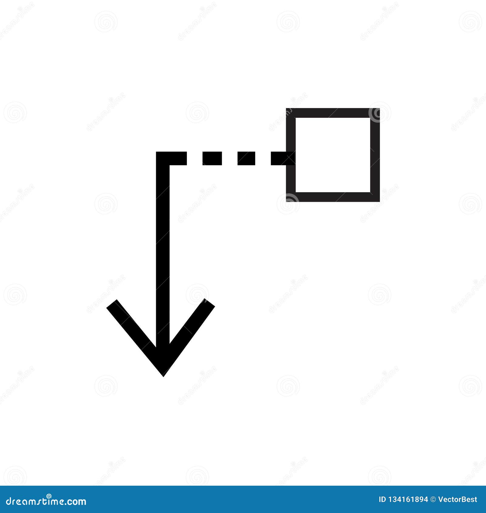 Drag Down Icon Vector Sign and Symbol Isolated on White Background ...
