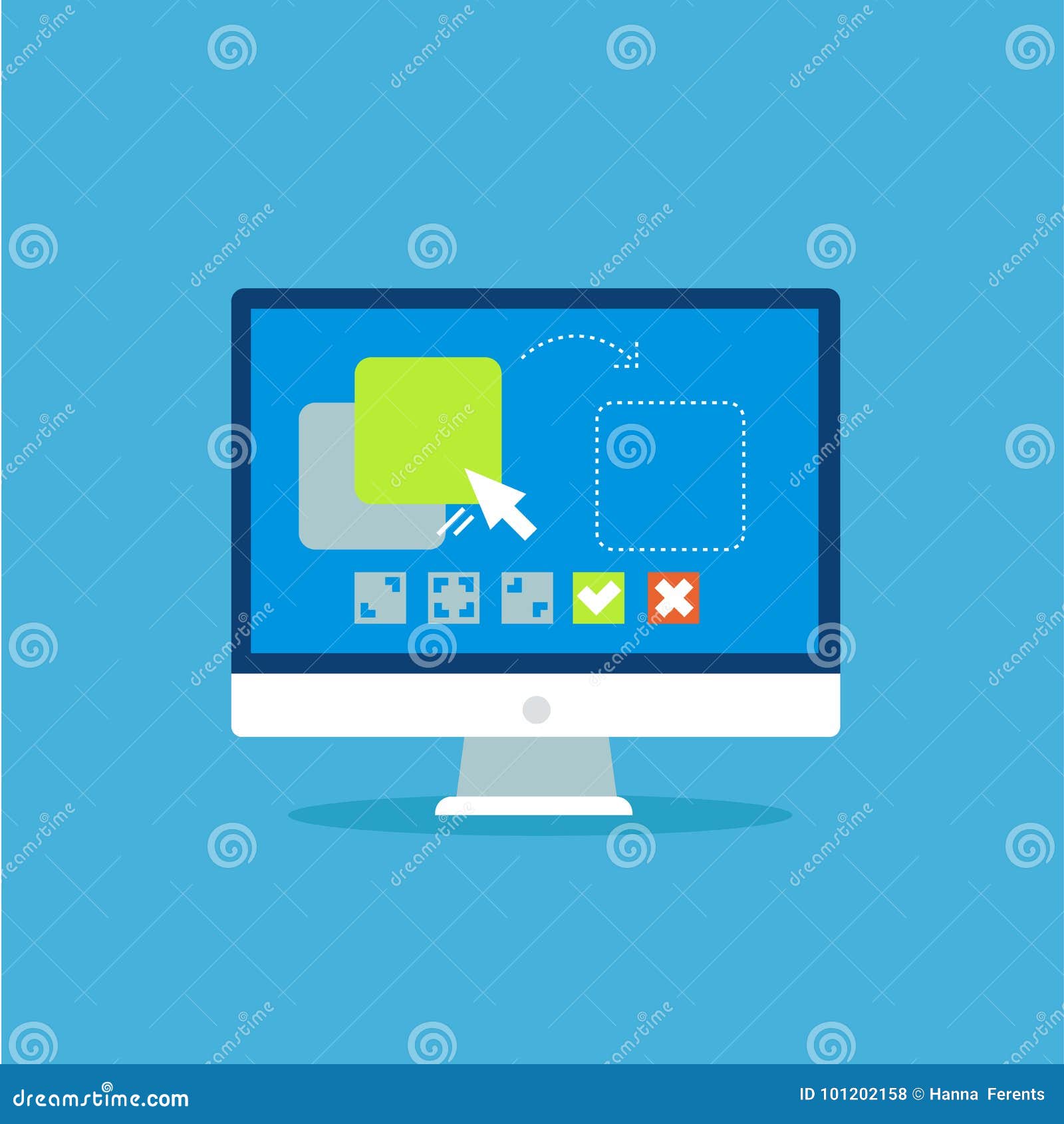 Drag and Drop Banner. Computer with the Program and Site Configuration ...