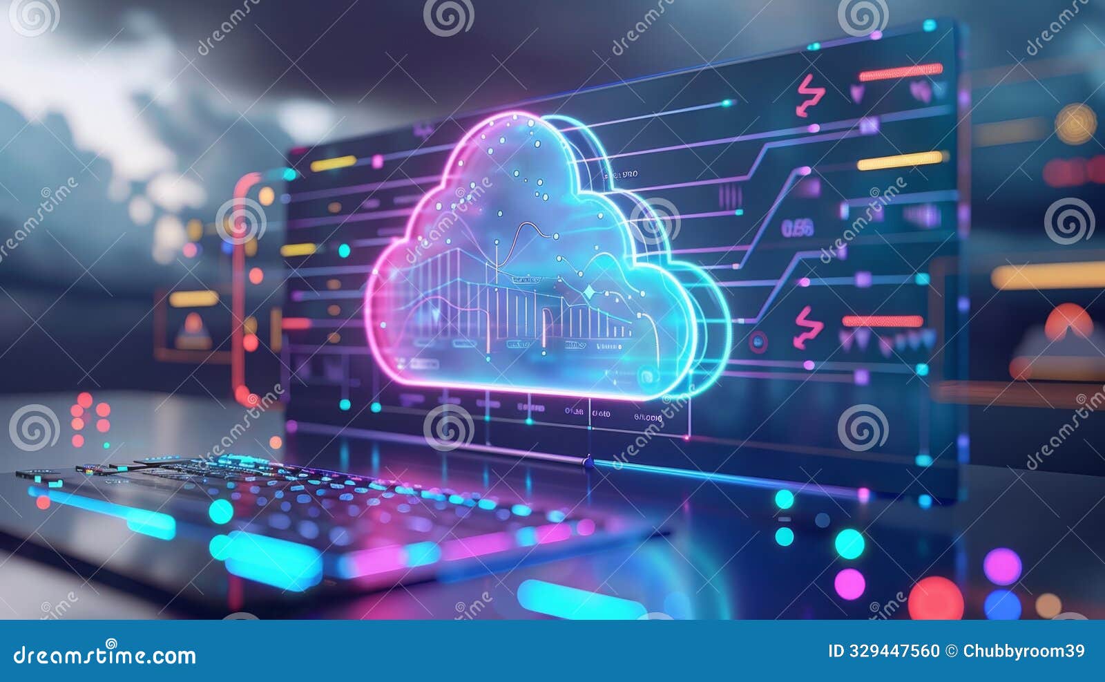 Drag-and-drop Feature for Team File Sharing on a Computer Screen. Stock ...