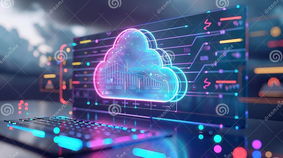 Drag-and-drop Feature for Team File Sharing on a Computer Screen. Stock ...