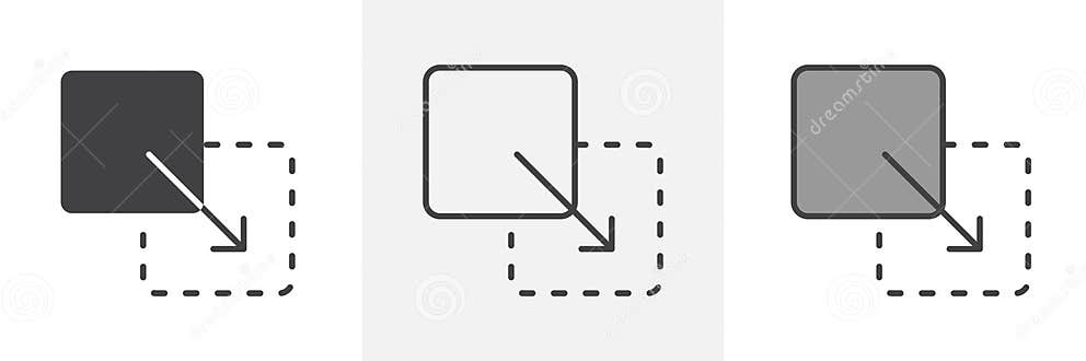 Drag and drop icon vector stock illustration. Illustration of painting ...