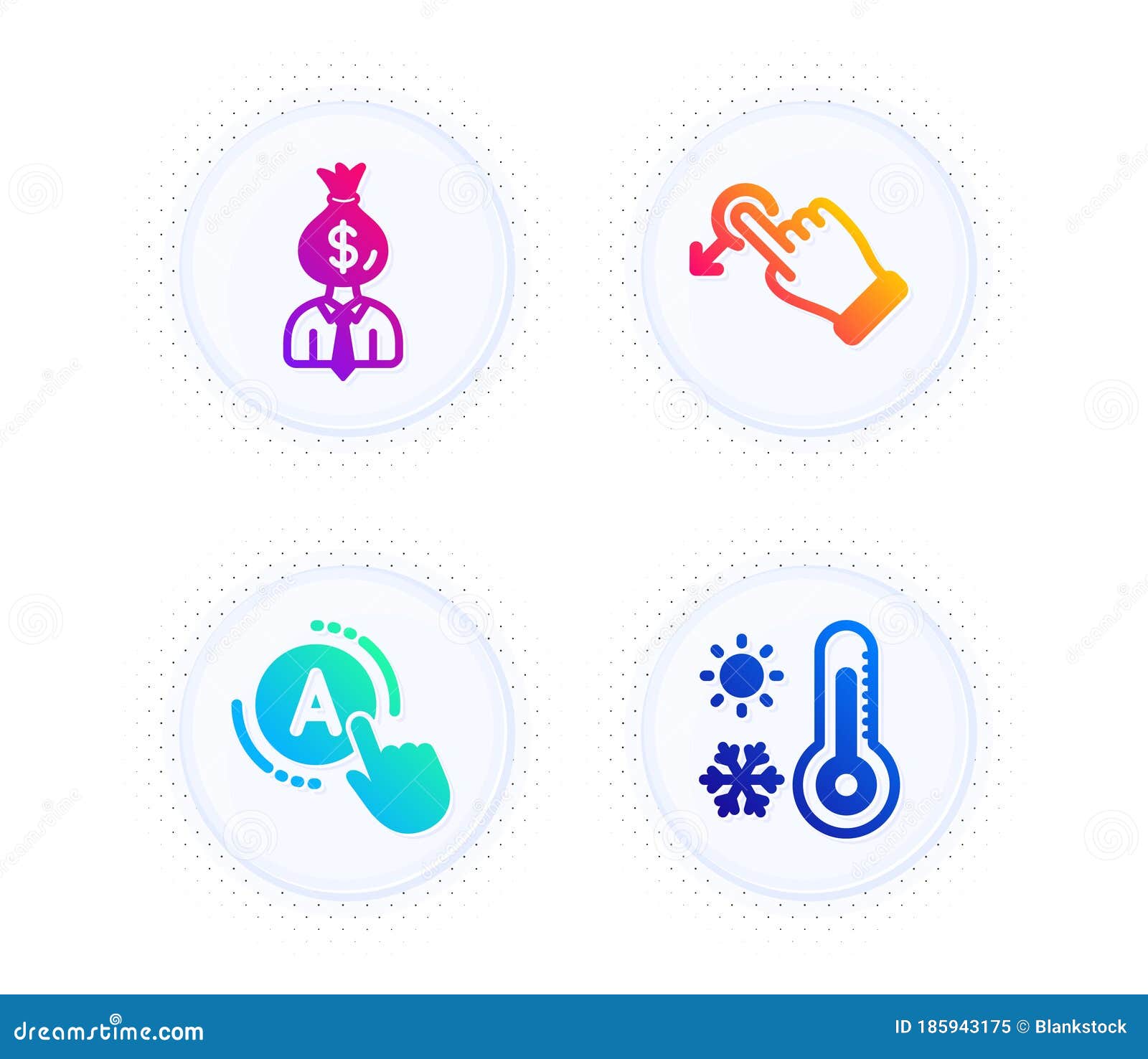 Drag Drop, Manager And Ab Testing Icons Set. Weather Thermometer Sign ...