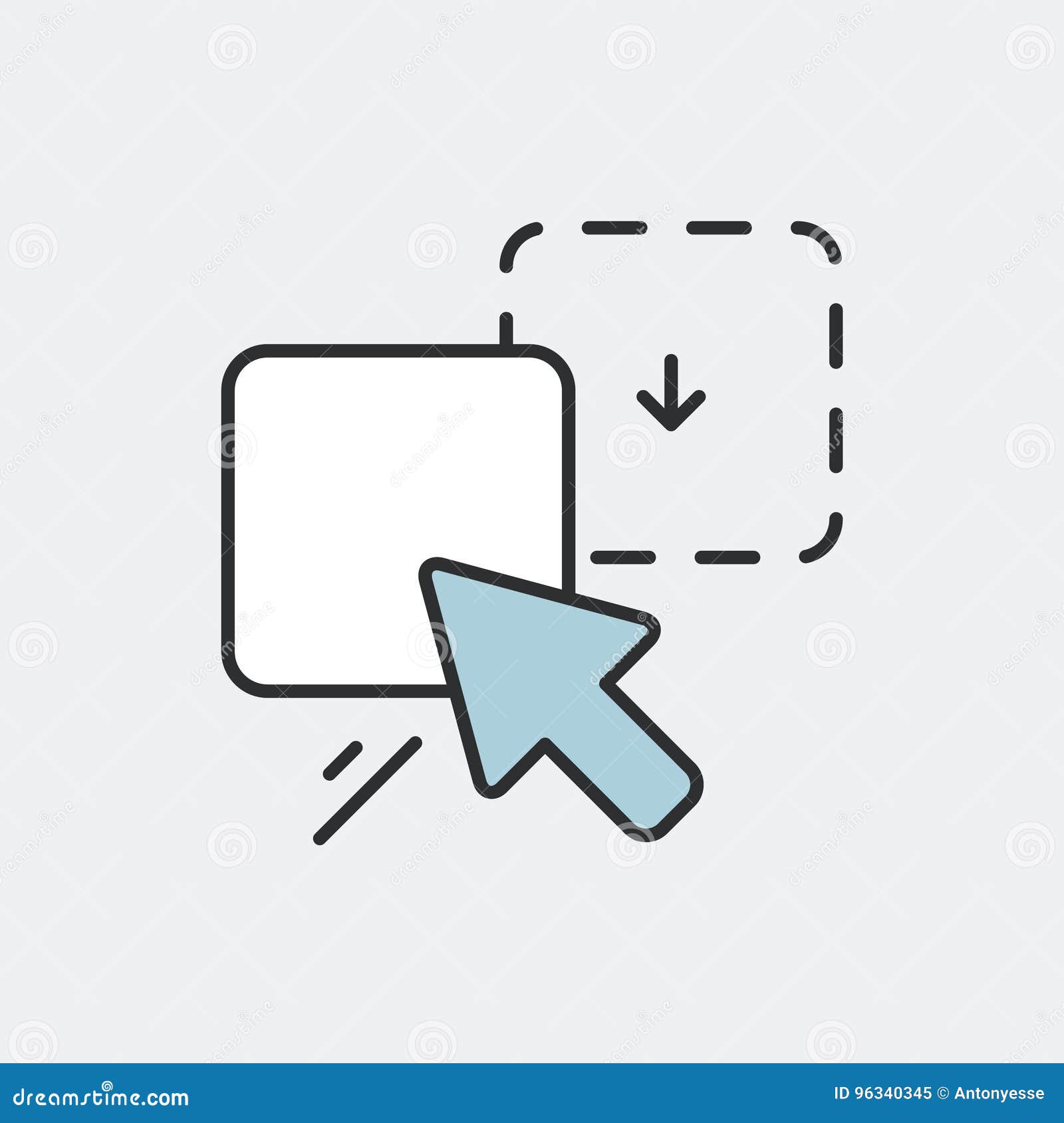 Drag & Drop-Symbol-Konzeptikone Vektor Abbildung - Illustration von ...