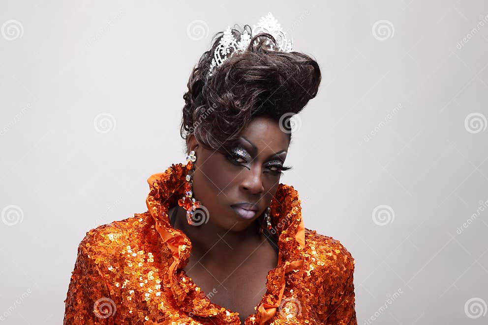 Drag queen stock photo. Image of orange, queen, makeup - 27377232
