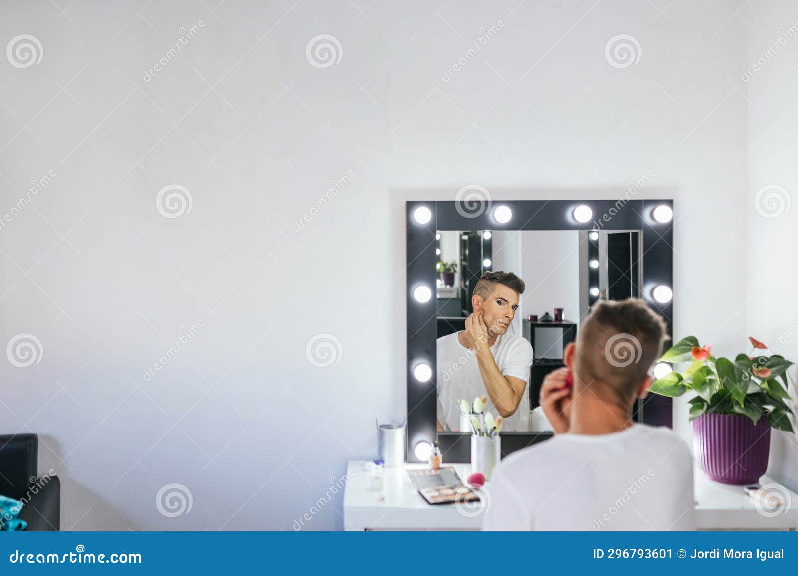 A Drag Queen Getting Ready for the Show Stock Image - Image of look ...
