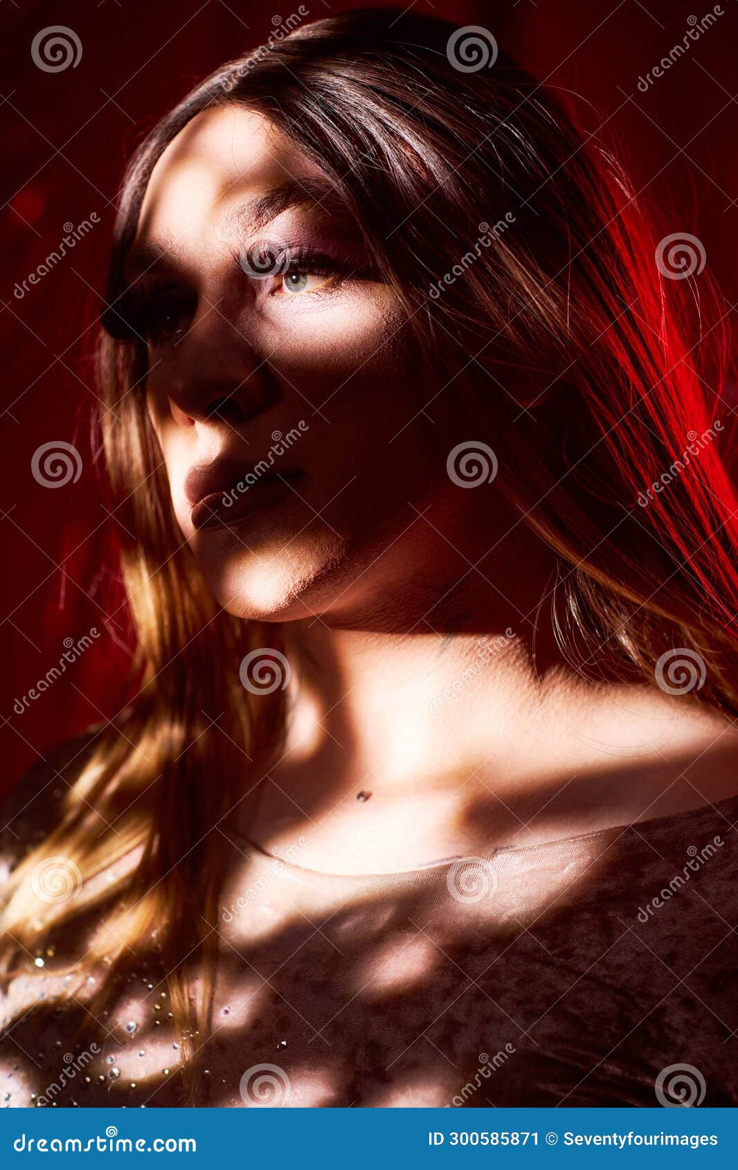 Drag Queen Performer in Light and Shadow Stock Image - Image of drag ...