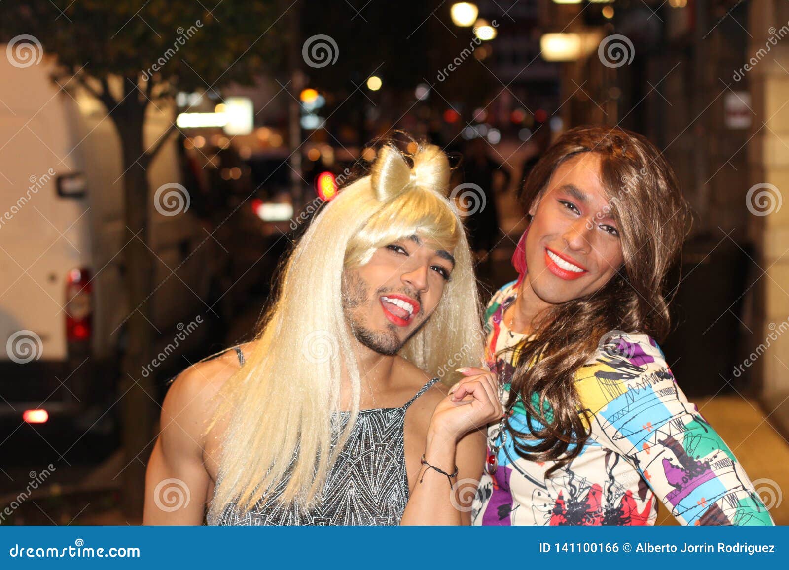 Drag Queens Enjoying a Night Out Stock Photo - Image of bisexual ...