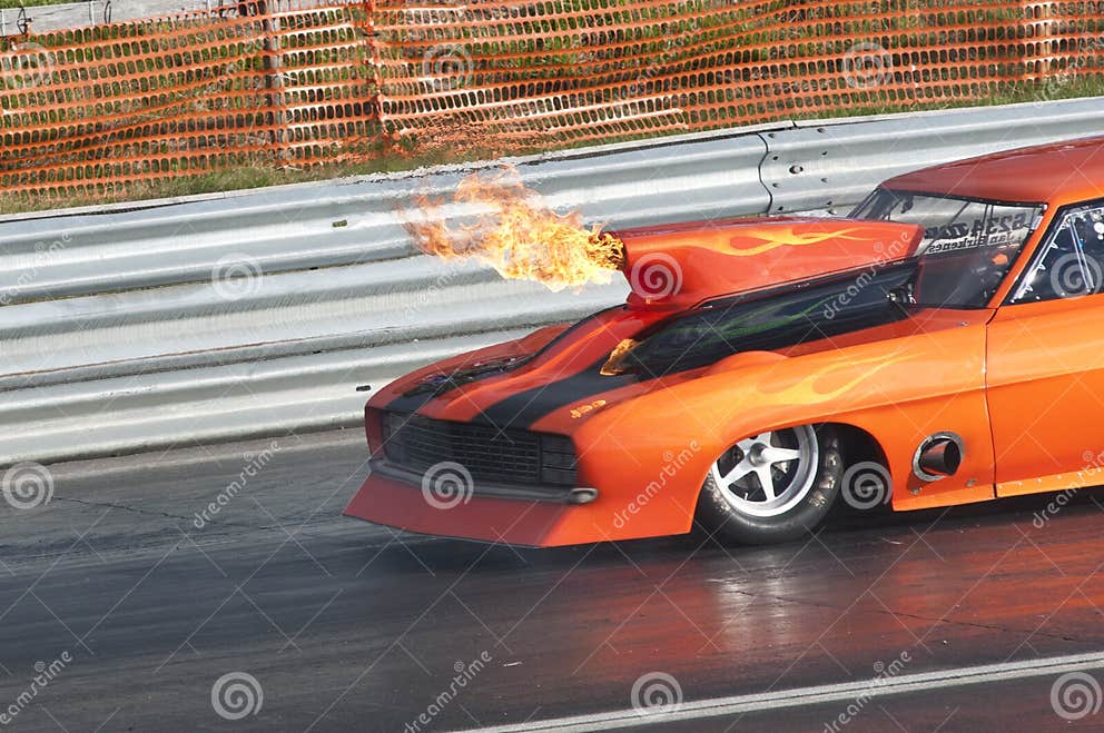 Drag race explosion, pic1 editorial photo. Image of danger - 20793386