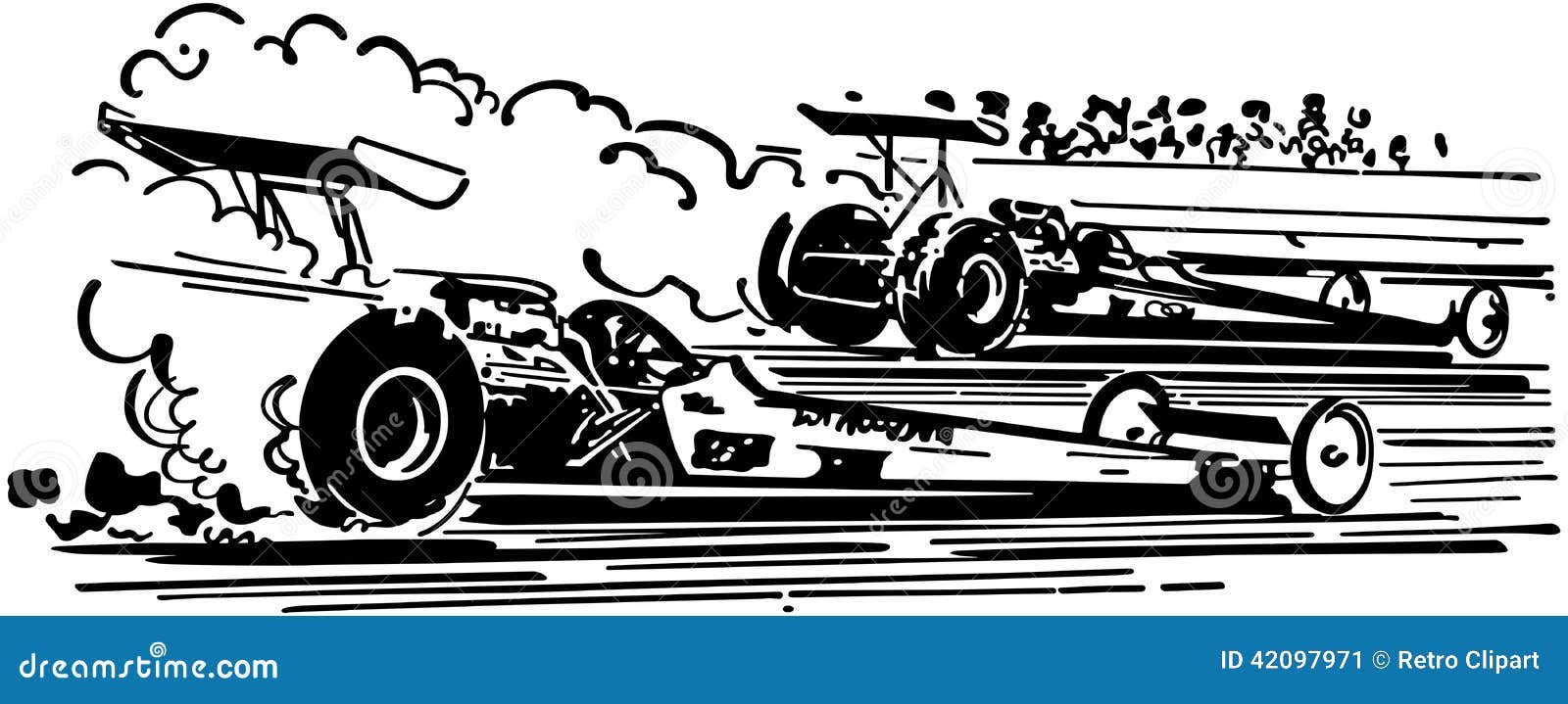 Drag Racing stock vector. Illustration of classic, automobiles - 42097971