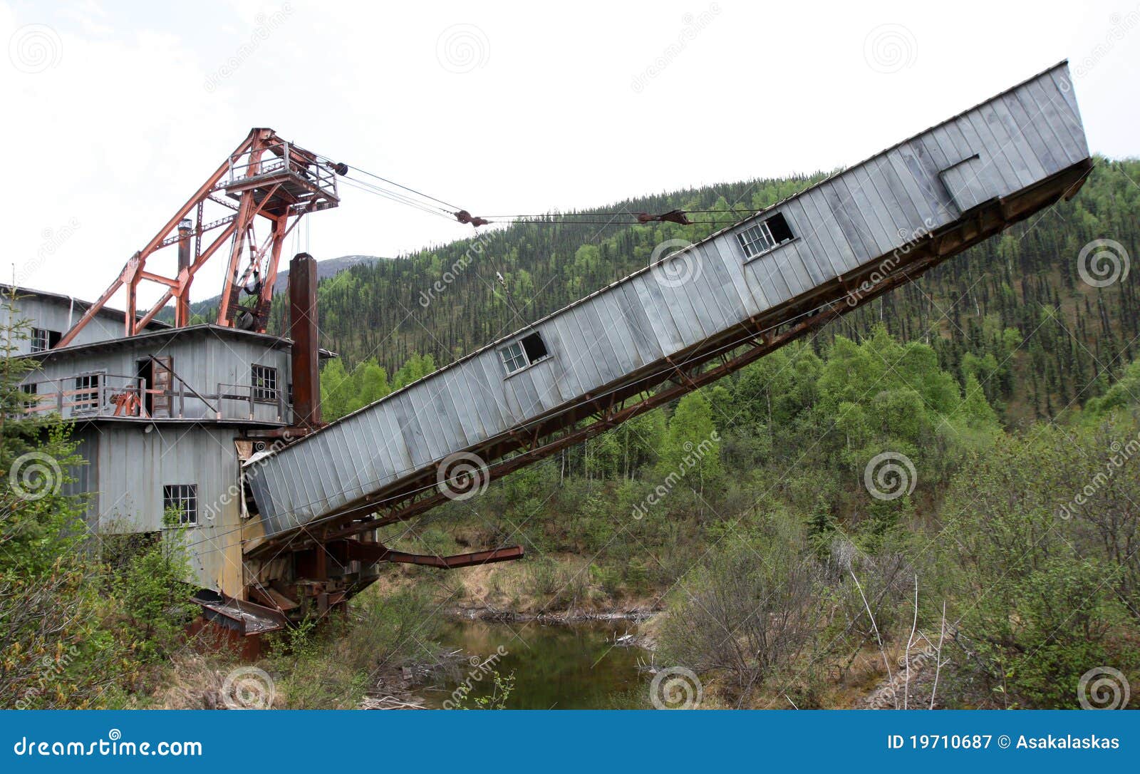 Draga Do Ouro De Alaska Dos Anos 50 Imagem de Stock - Imagem de drama ...