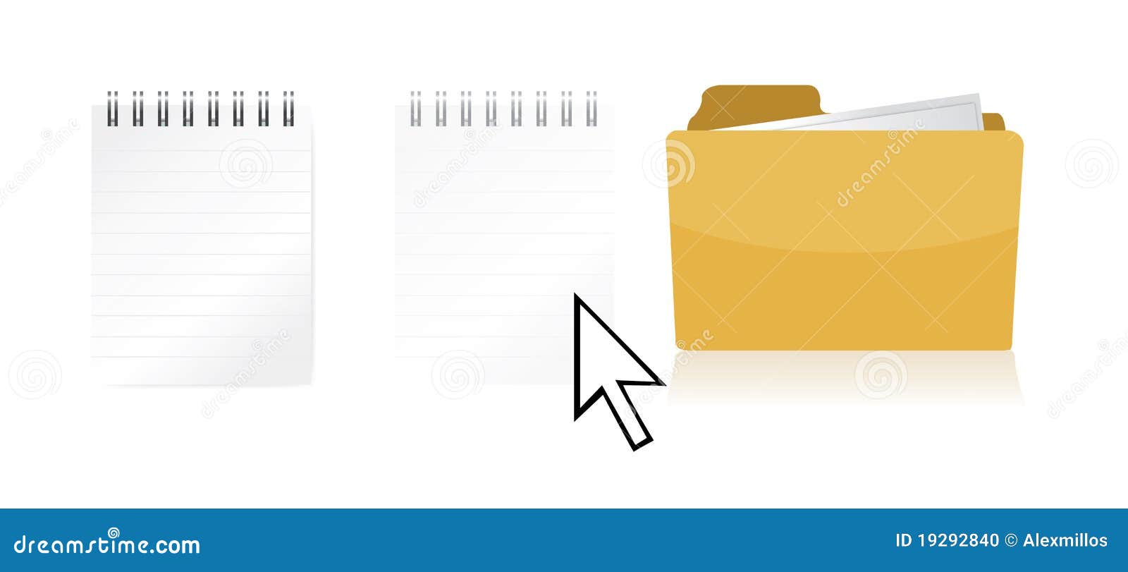 Dragging File Inside a Document Folder Stock Vector - Illustration of ...