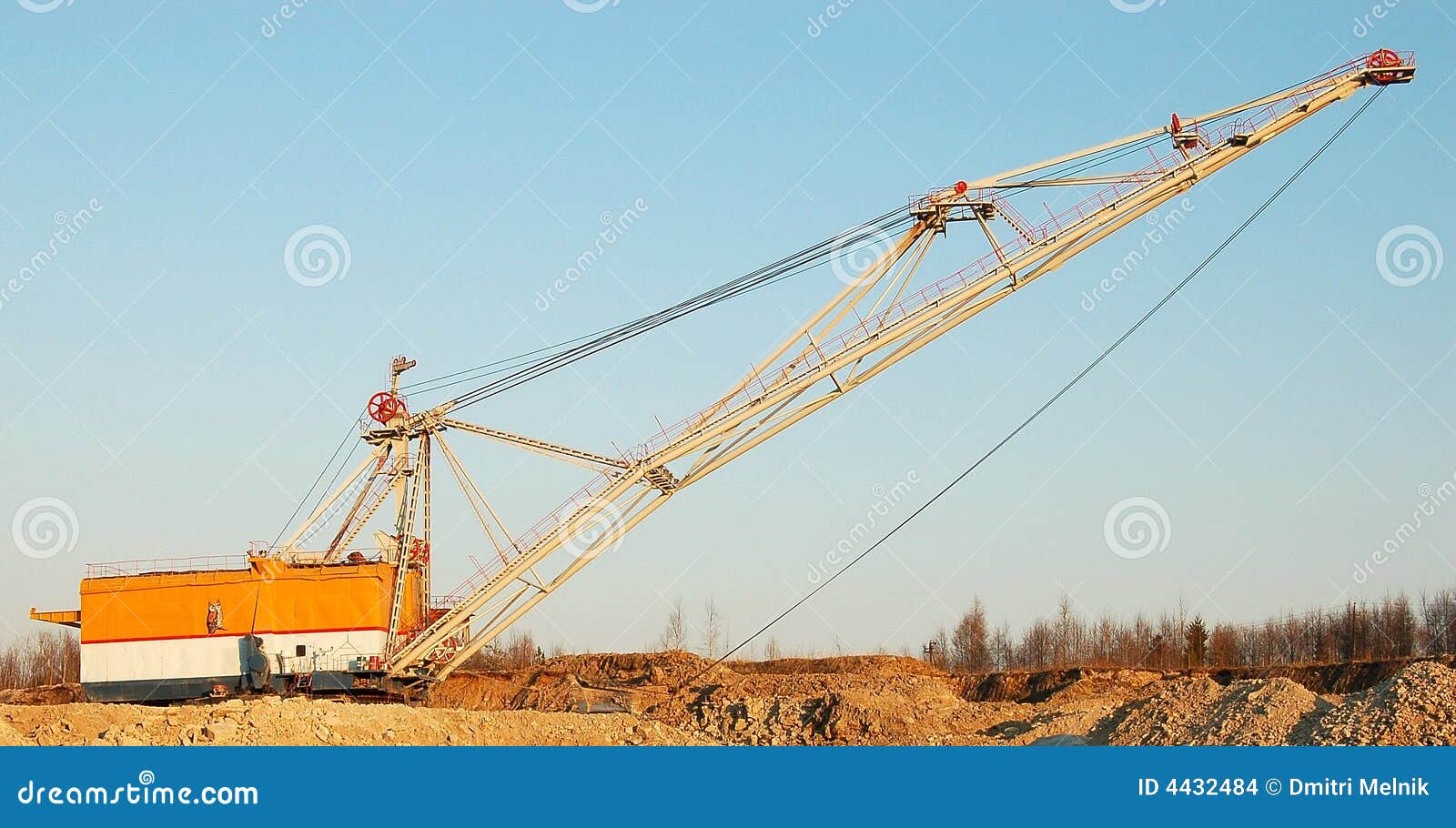 Dragline 2 stock photo. Image of metal, coal, orange, shale - 4432484