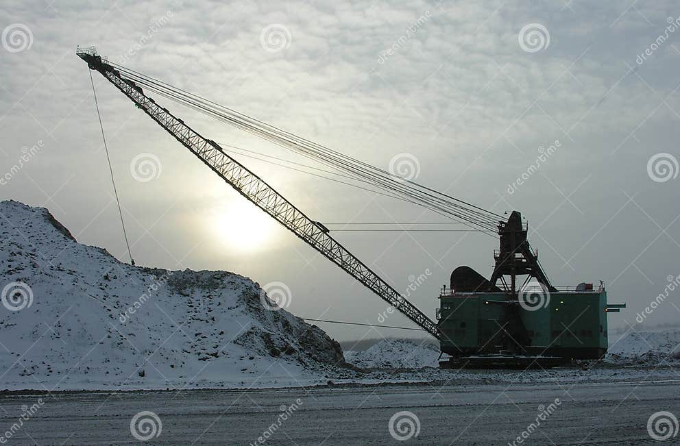 Dragline at Dawn stock photo. Image of machine, machines - 60156