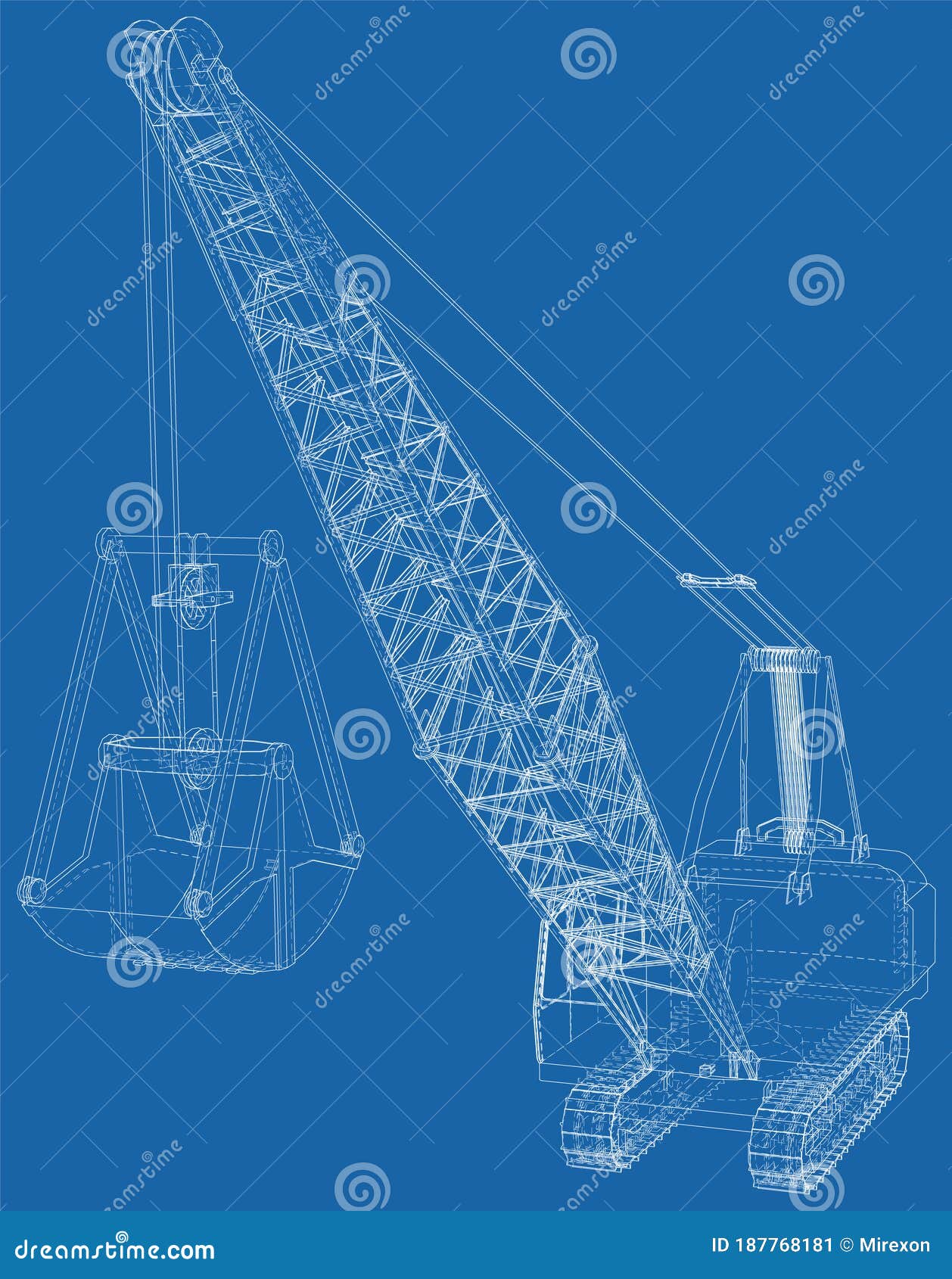Dragline. the Layers of Visible and Invisible Lines are Separated ...