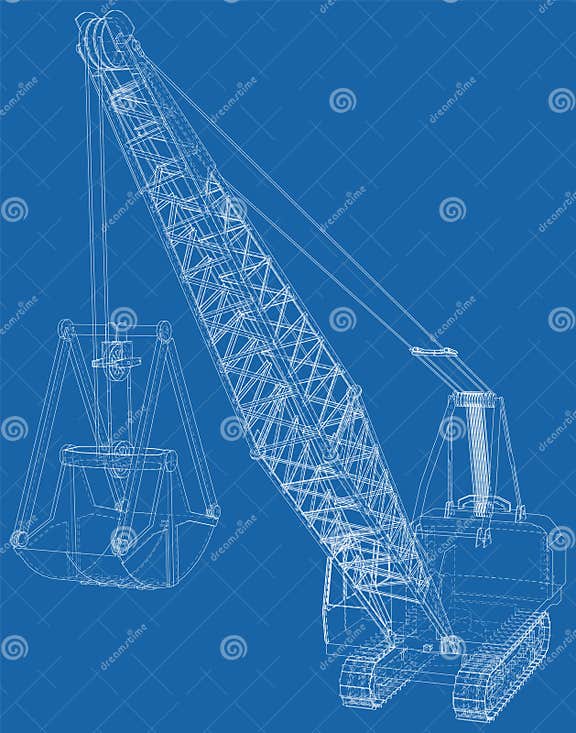 Dragline. the Layers of Visible and Invisible Lines are Separated ...