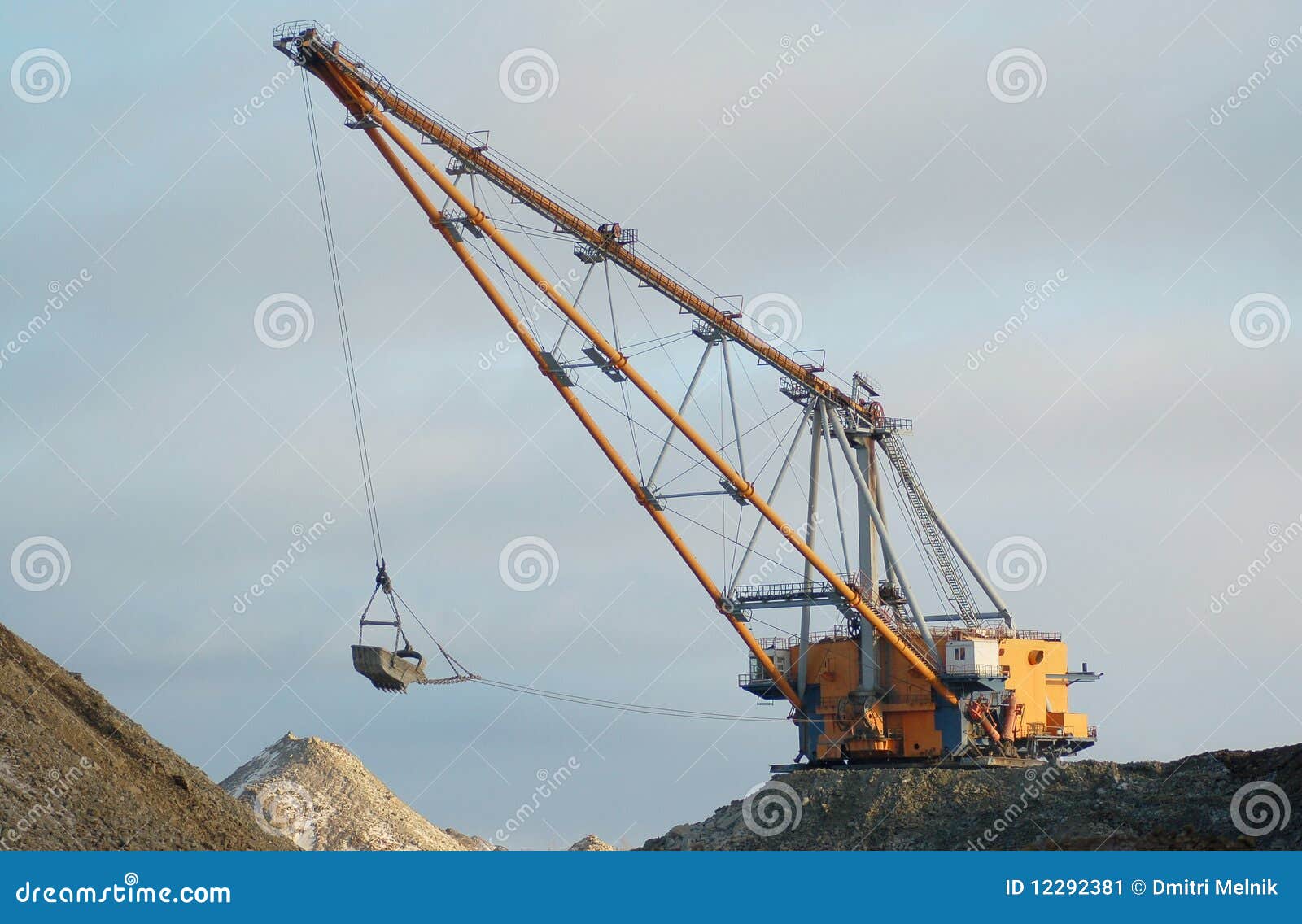 Dragline in open pit stock image. Image of dragline, machine - 12292381