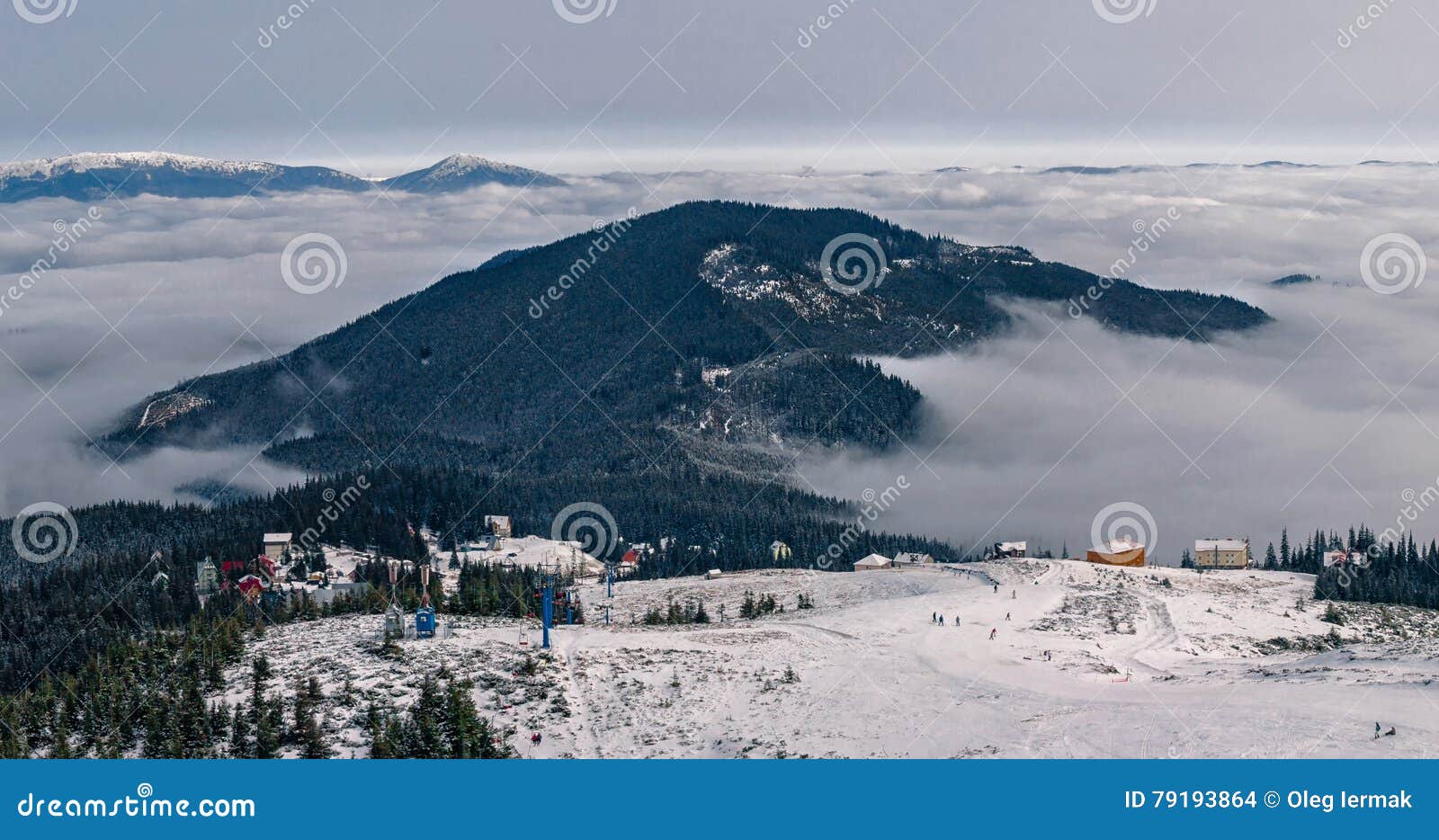Dragobrat Ukraine. Alpine Scenic Ski Resort Stock Photo - Image of land ...