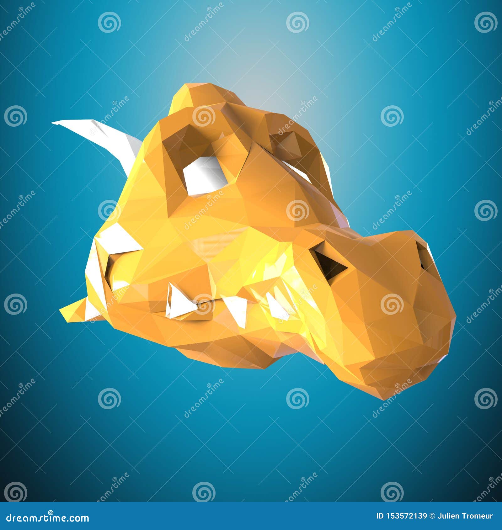 Hexagon Dragon Negative Space Style Logo Design Cartoon Vector ...