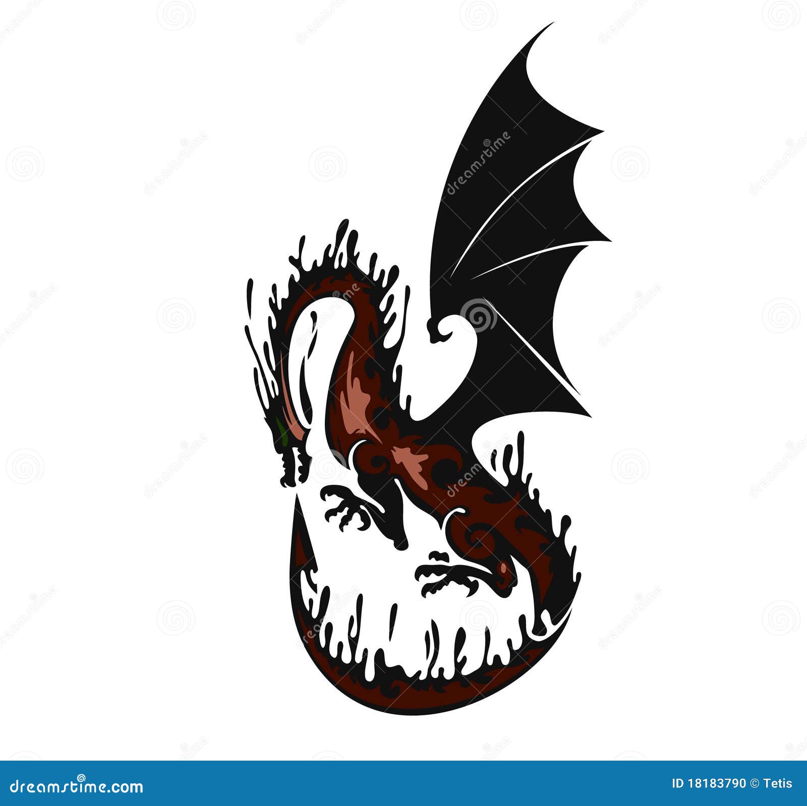 Dragon stock vector. Illustration of custodian, game - 18183790