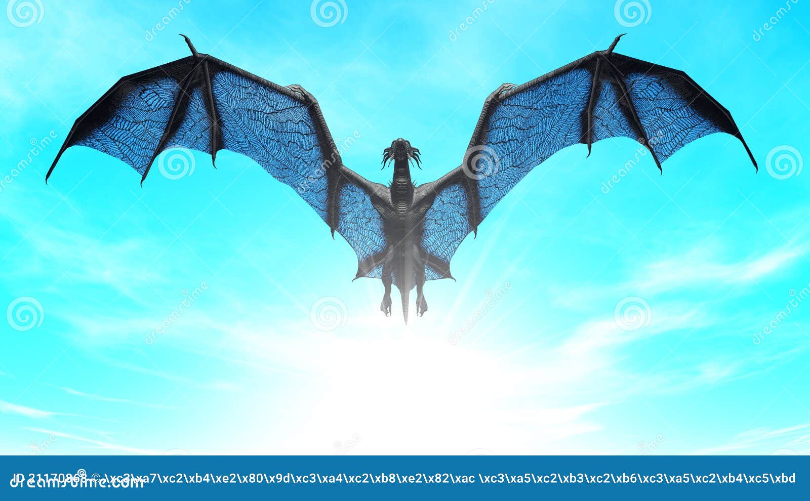 Dragon stock illustration. Illustration of flying, wings - 21170868