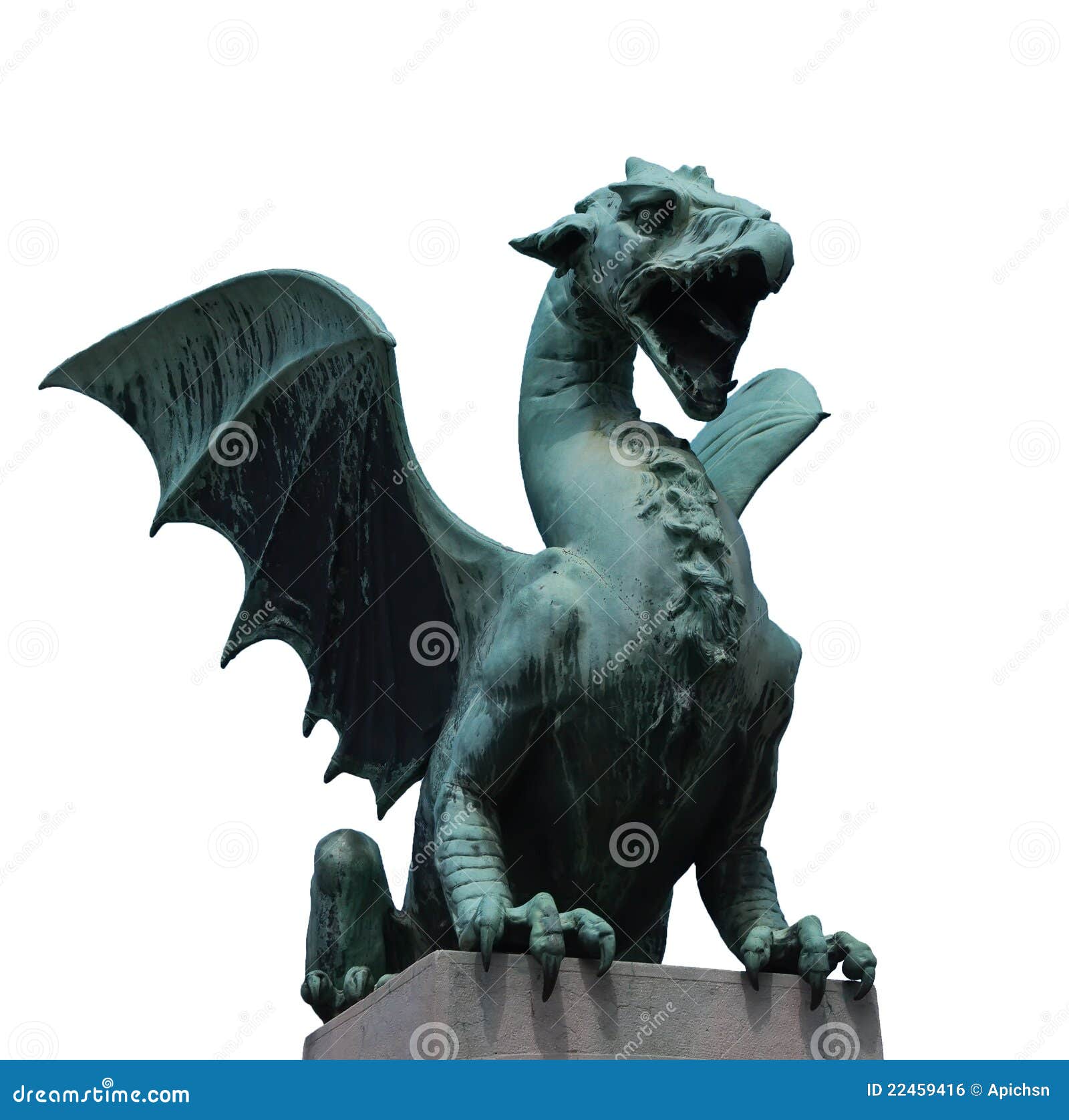 A Fearsome Dragon With Teeth. Golden Dragon With Teeth And Open Mouth ...