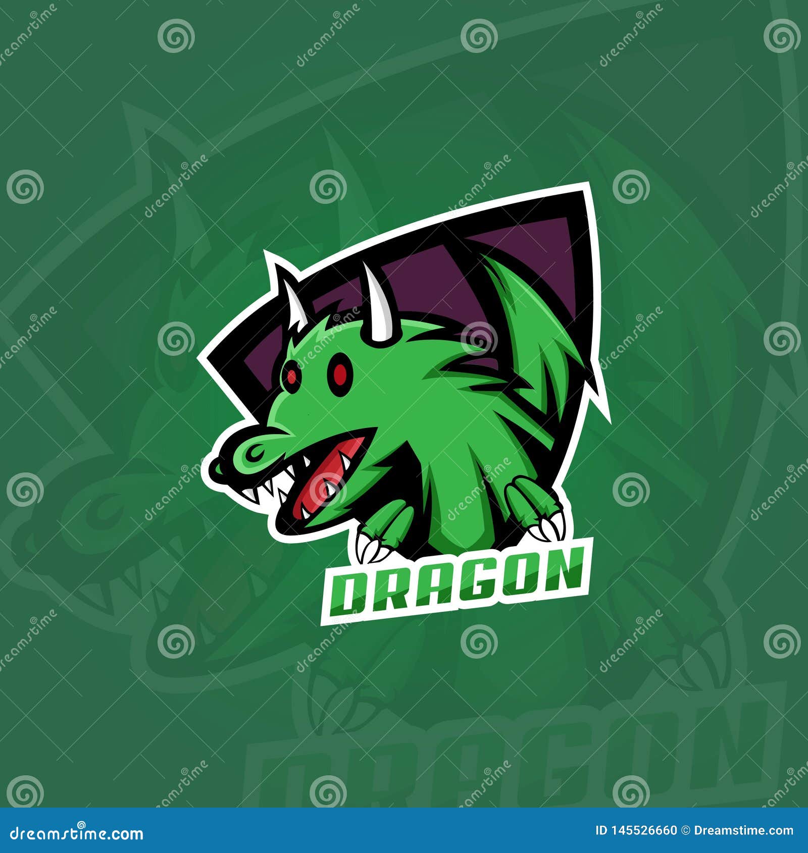 Dragon Logo, Gaming Logo Design Stock Illustration - Illustration of ...