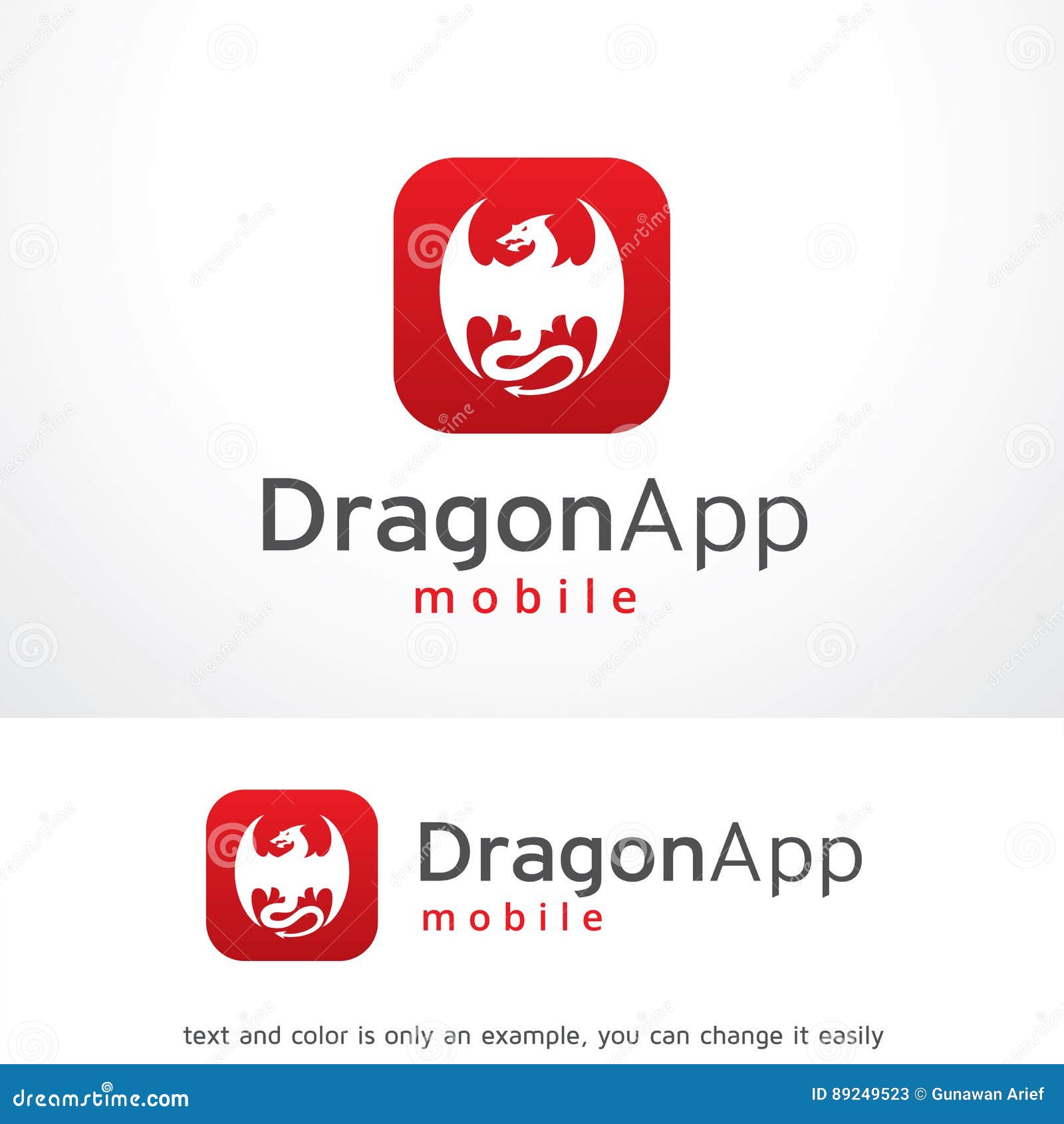 Dragon App Logo Template Design Vector, Emblem, Design Concept ...