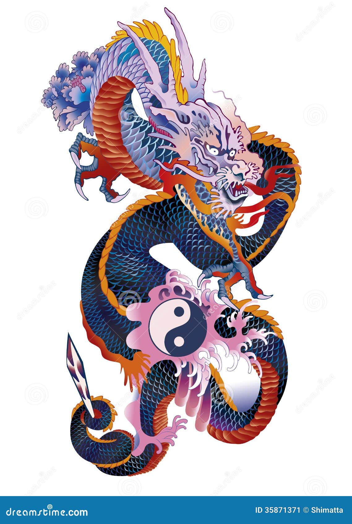 Dragon Asiatique Image stock - Image: 35871371