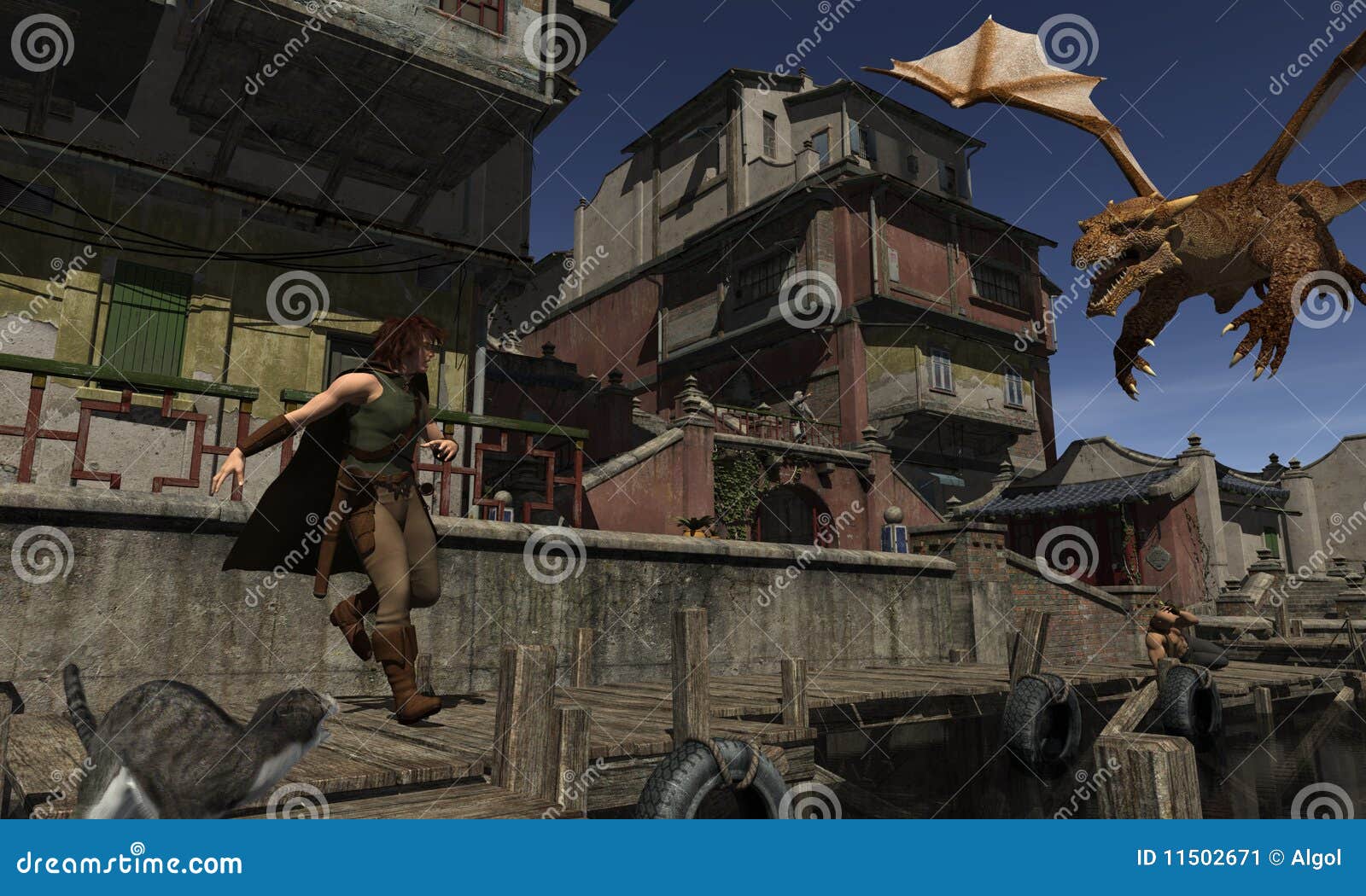 Dragon Attack stock illustration. Illustration of wings - 11502671