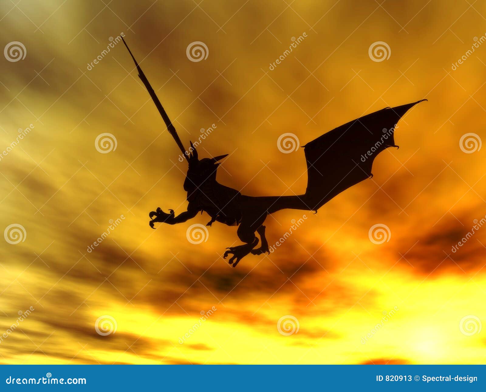 Dragon Attack 2 stock illustration. Illustration of dragon - 820913