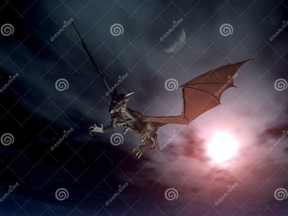 Dragon Attack 3 stock illustration. Illustration of graphic - 820916