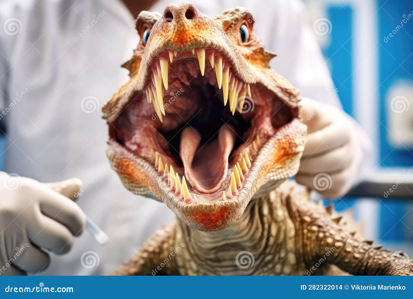 The Dragon is Being Tested at the Veterinary Clinic. the Concept of ...