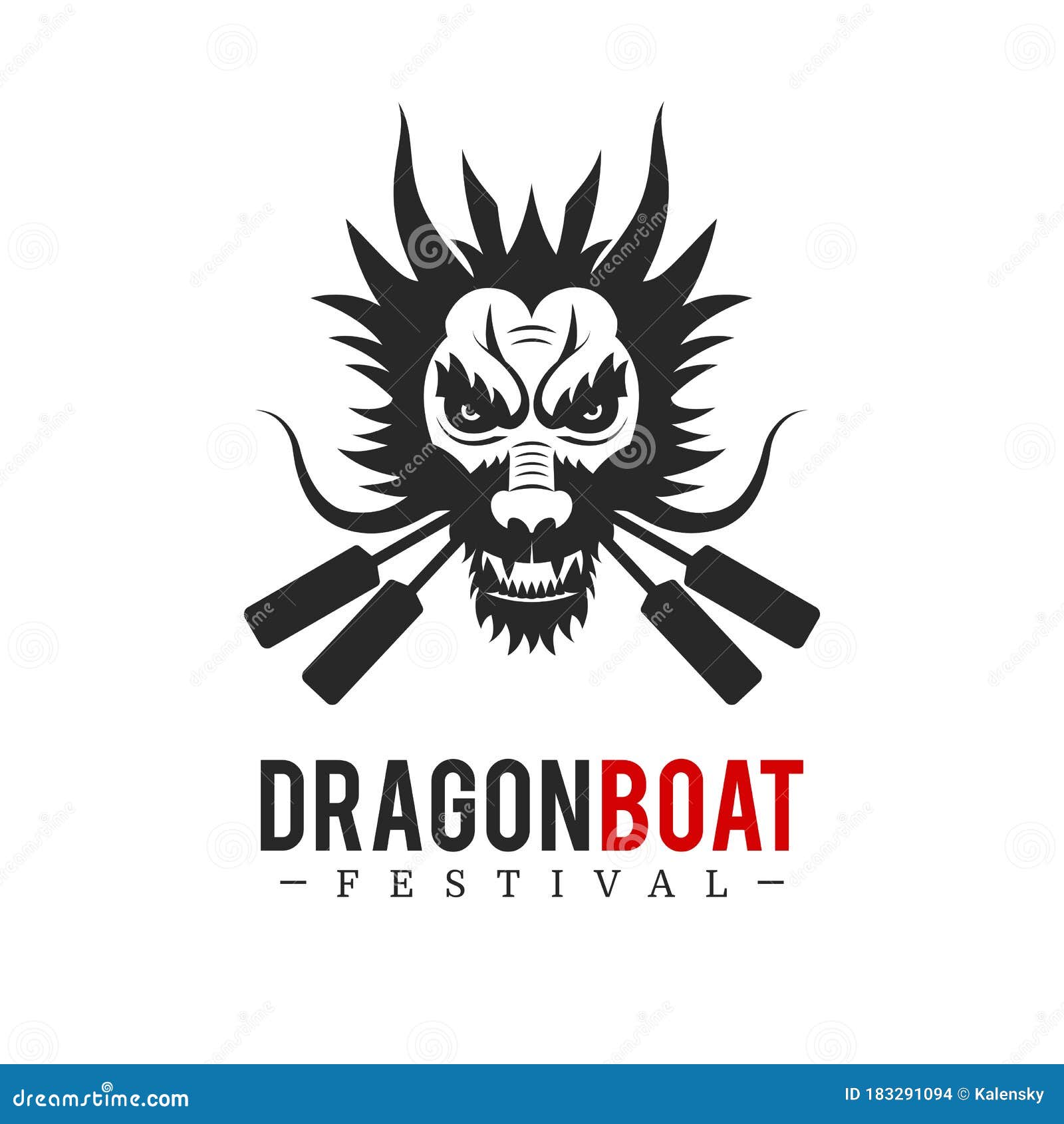 Dragon Boat stock vector. Illustration of race, logo - 183291094