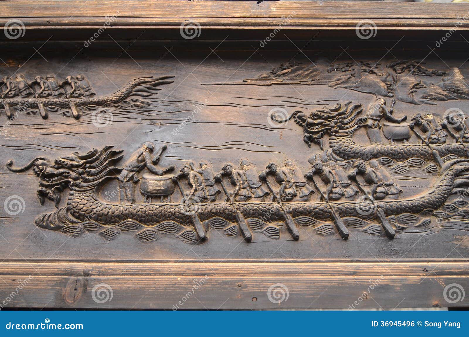 Dragon boat carving stock photo. Image of carving, boat - 36945496