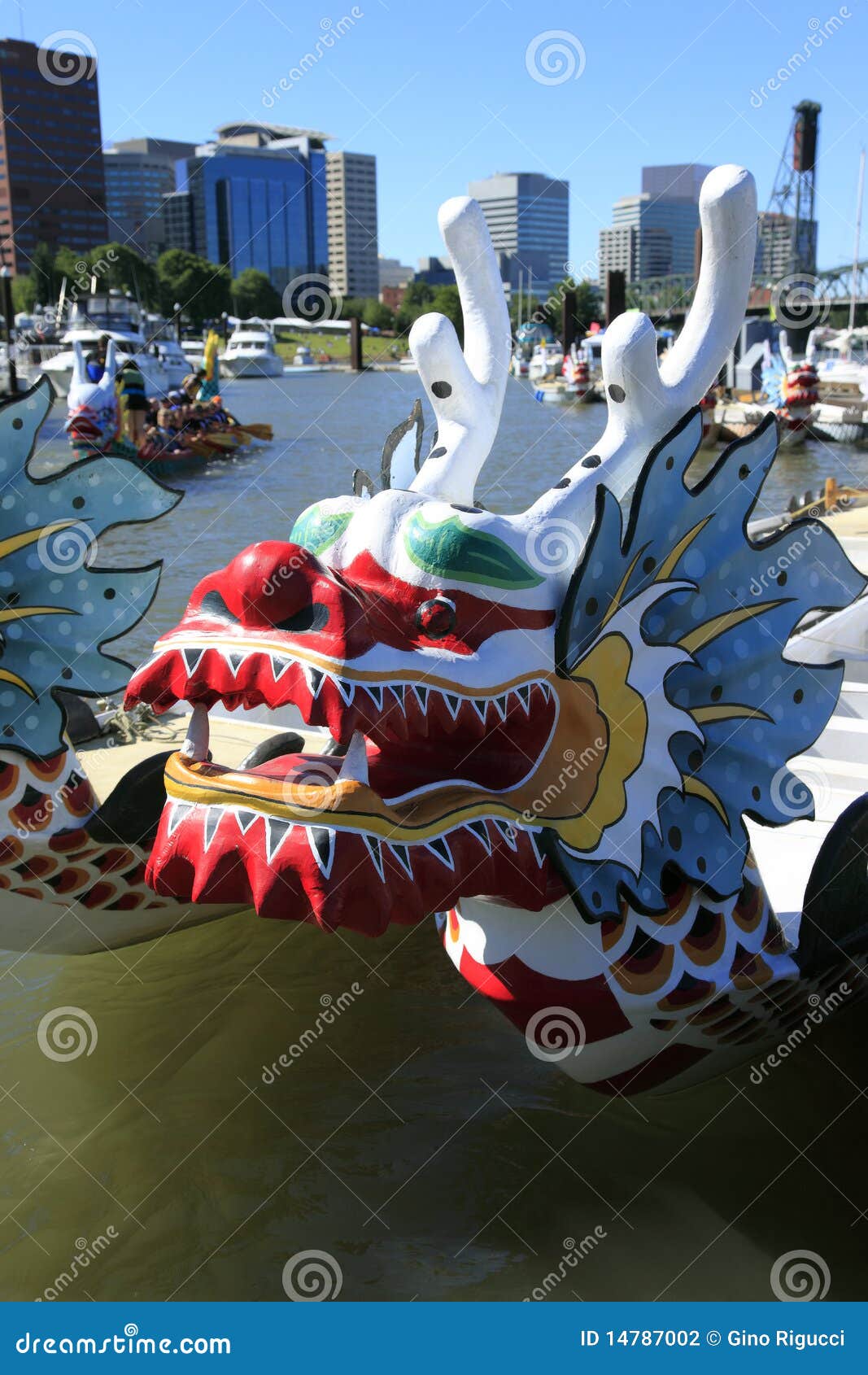 Dragon Boat, Downtown Marina Portland or. Stock Photo - Image of ...