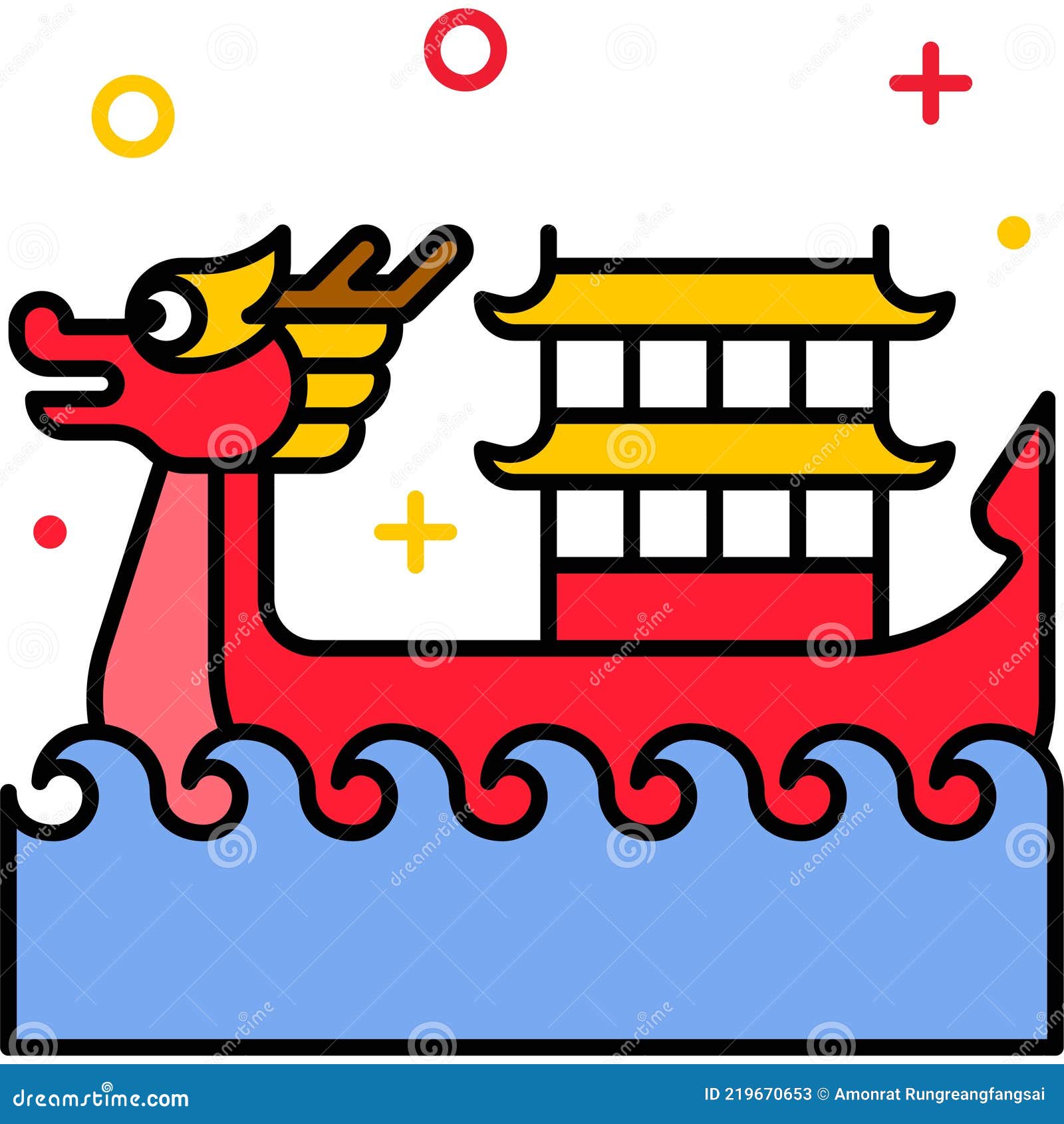 Dragon Boat Icon Dragon Boat Festival Related Vector Stock Vector ...