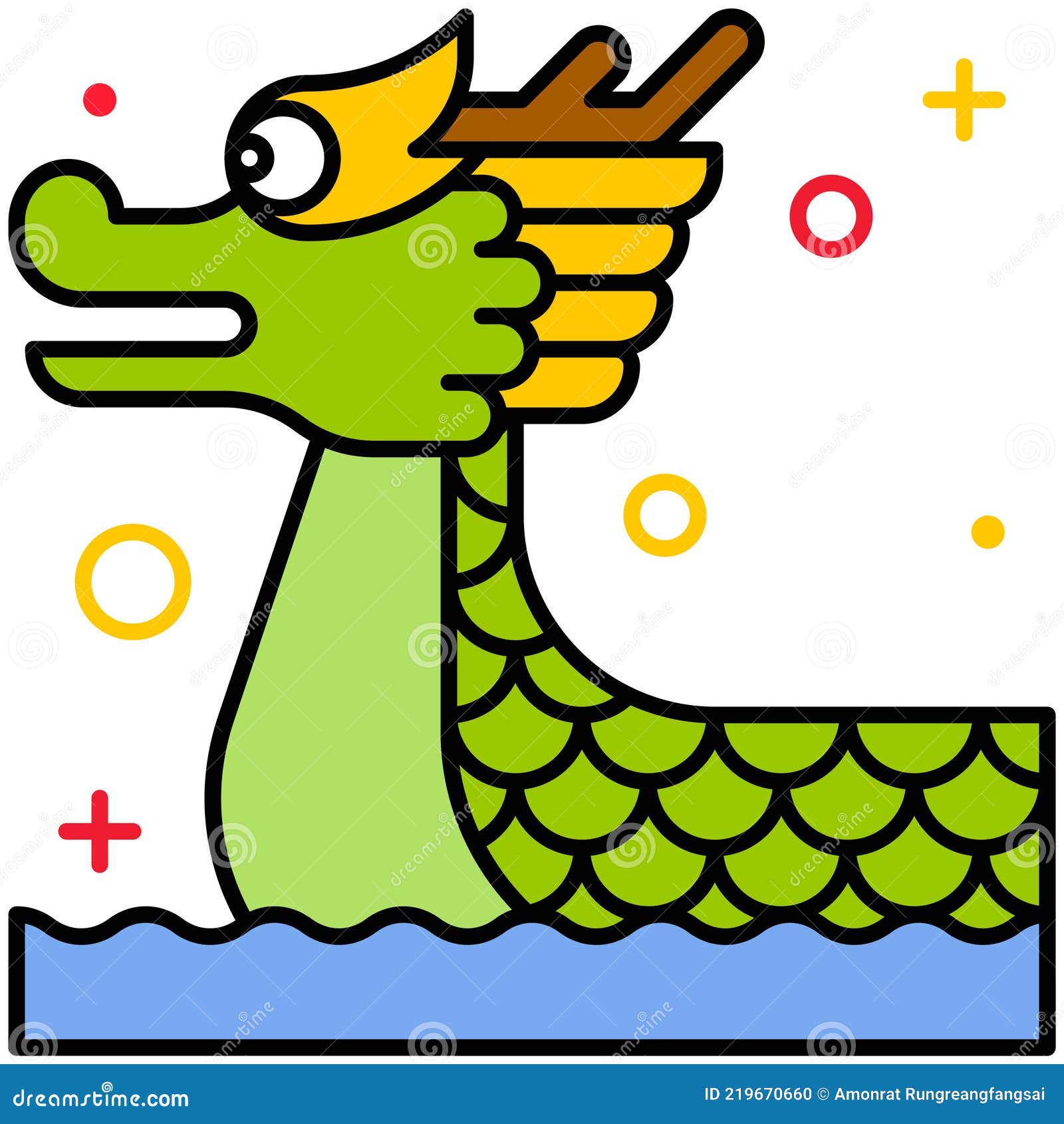 Dragon Boat Icon Dragon Boat Festival Related Vector Stock Vector ...