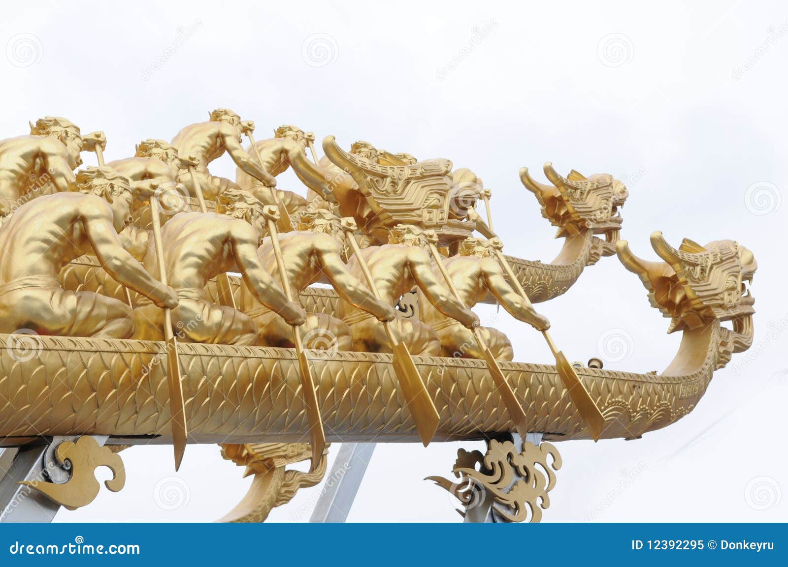 Dragon boat race stock image. Image of asian, golden - 12392295