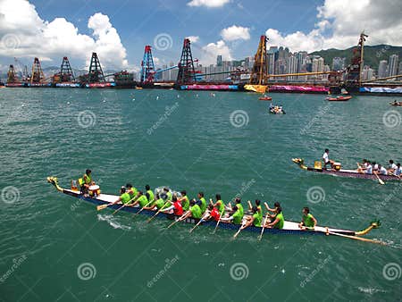 Dragon boat race editorial image. Image of china, paddle - 19254040