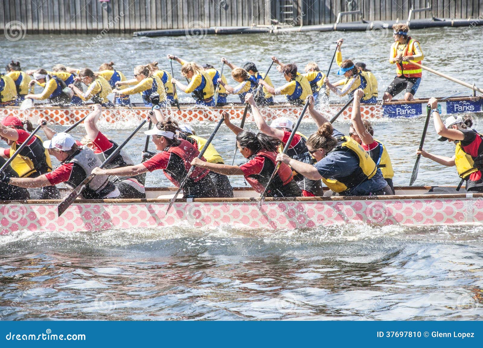 Dragon Boat Racing editorial image. Image of trade, wharf - 37697810
