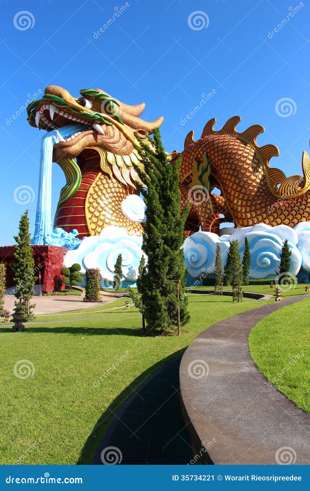 Dragon building stock image. Image of rest, modern, colorful - 35734221