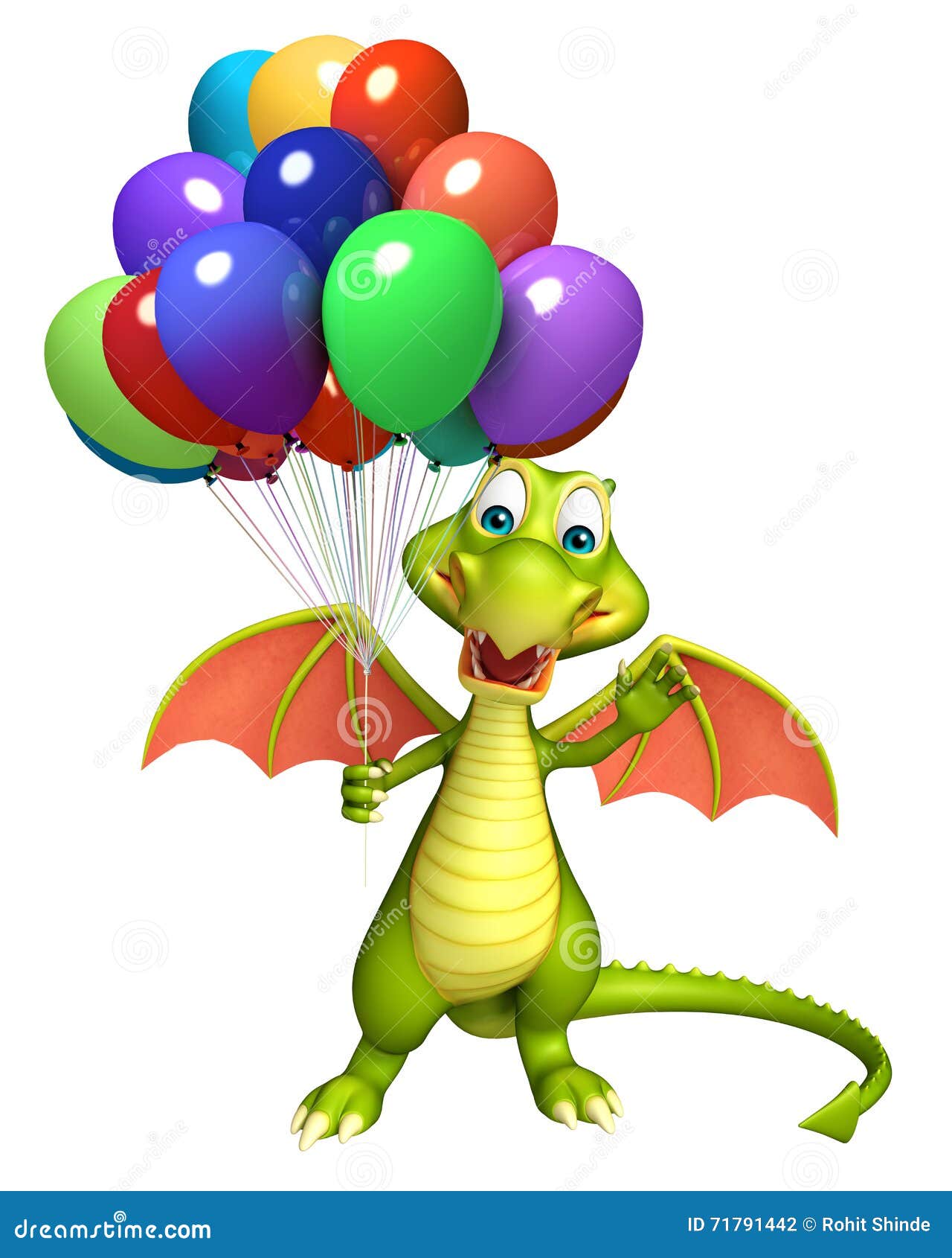 Dragon And Balloon, Custom Background Stock Image | CartoonDealer.com ...