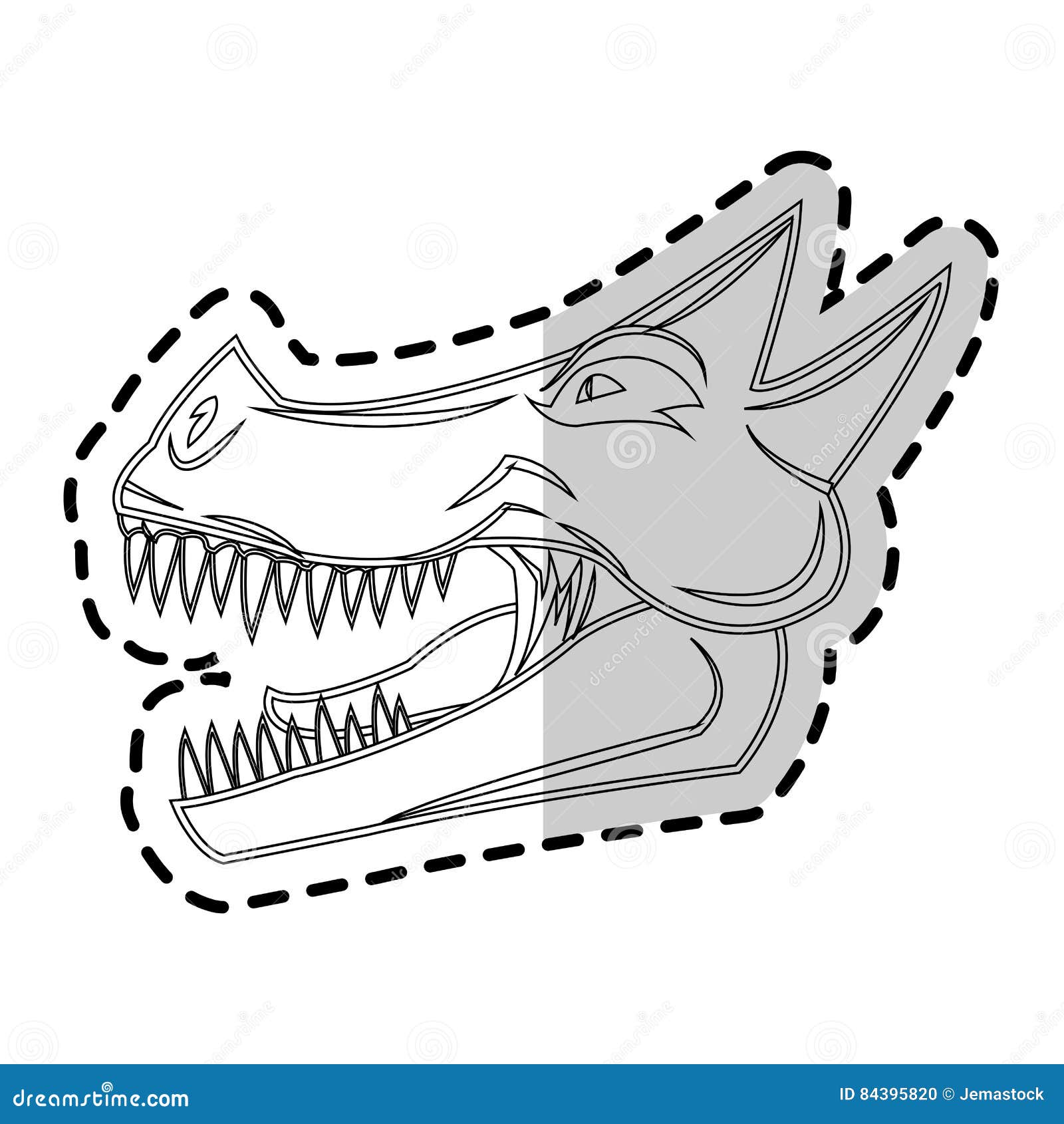Dragon cartoon icon stock vector. Illustration of isolated - 84395820
