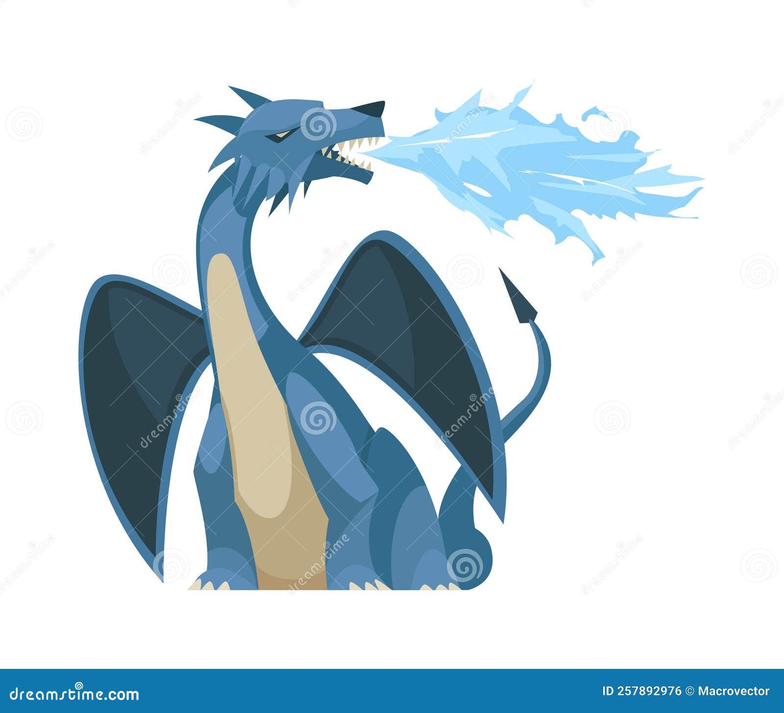 Dragon Cartoon Illustration Stock Illustration - Illustration of fire ...