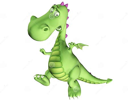 Dragon Cartoon - jumping stock illustration. Illustration of white ...