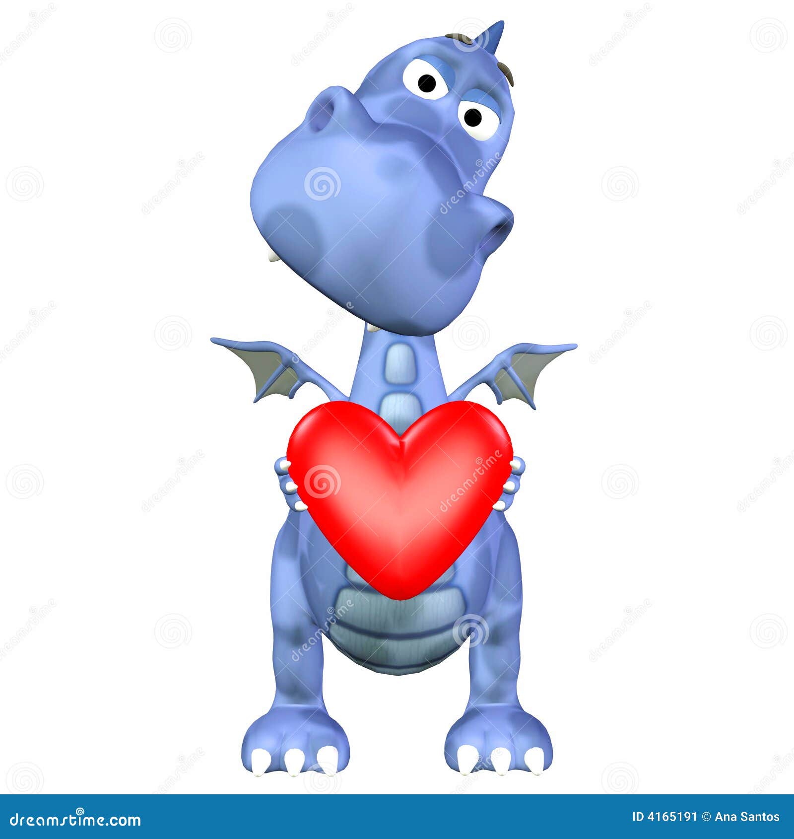 Dragon Cartoon in Love stock illustration. Illustration of affection ...