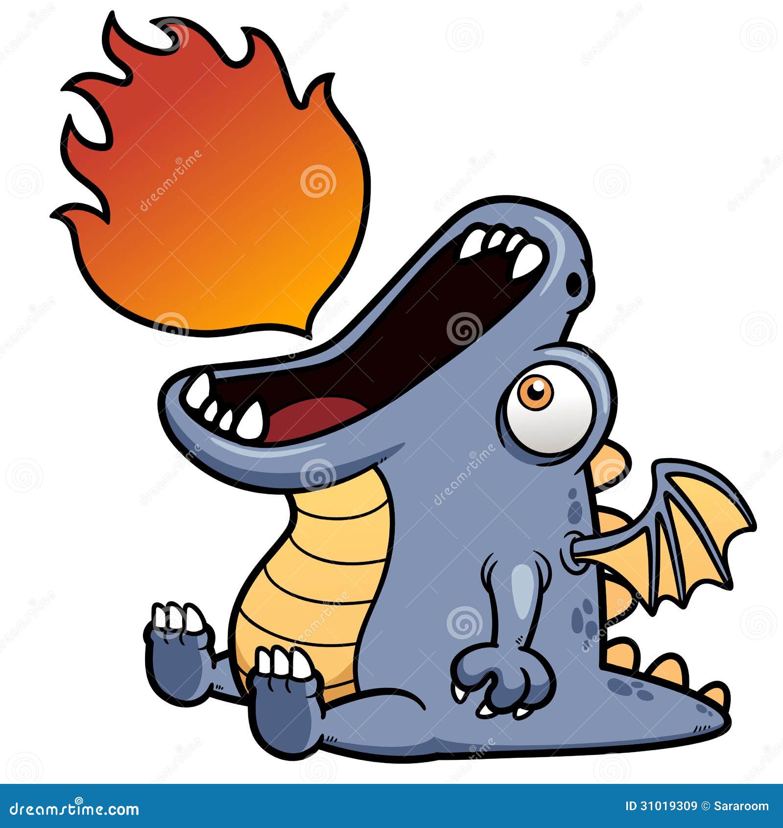 Dragon cartoon stock vector. Illustration of character - 31019309