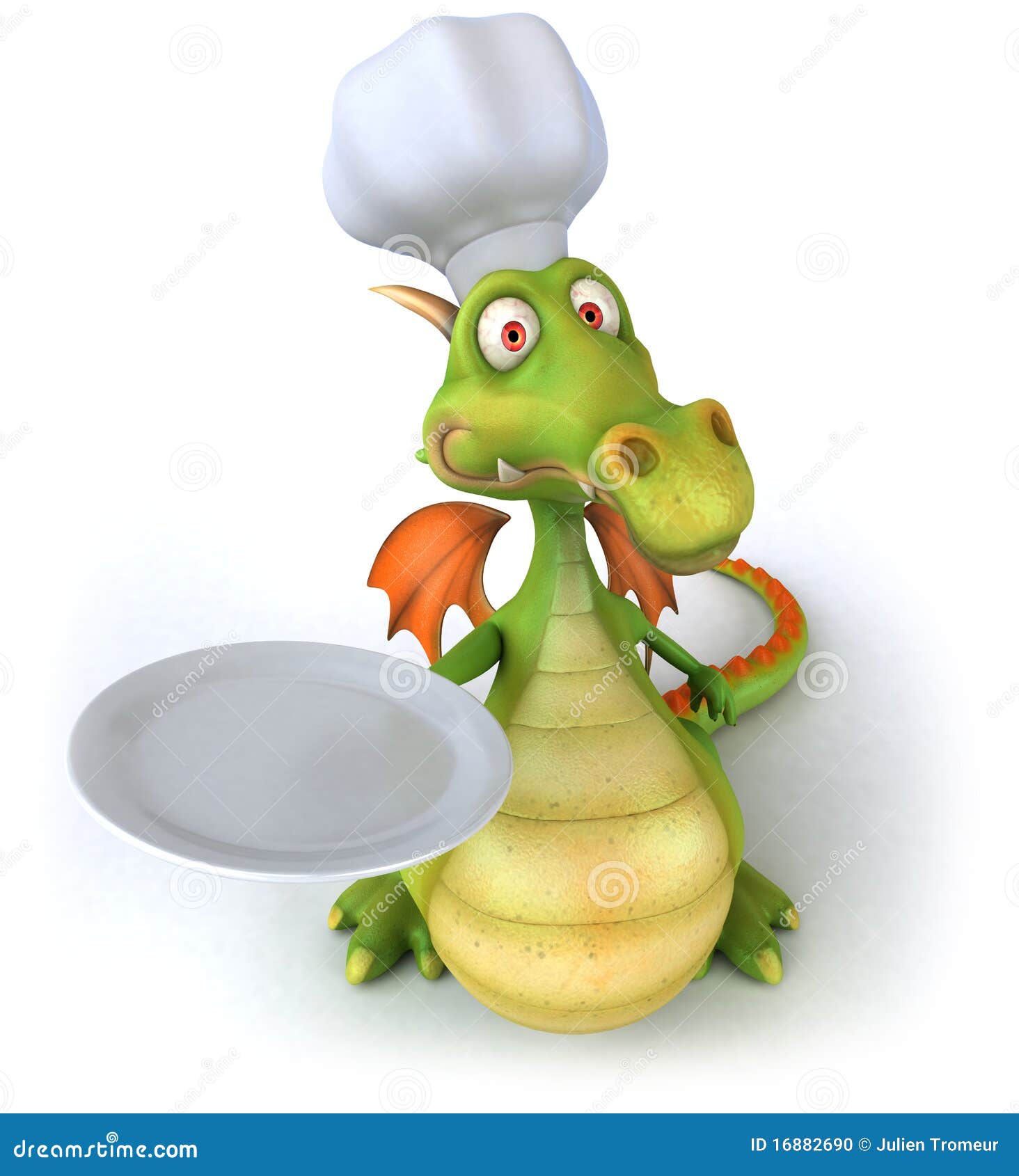 Dragon chef stock illustration. Illustration of fire - 16882690