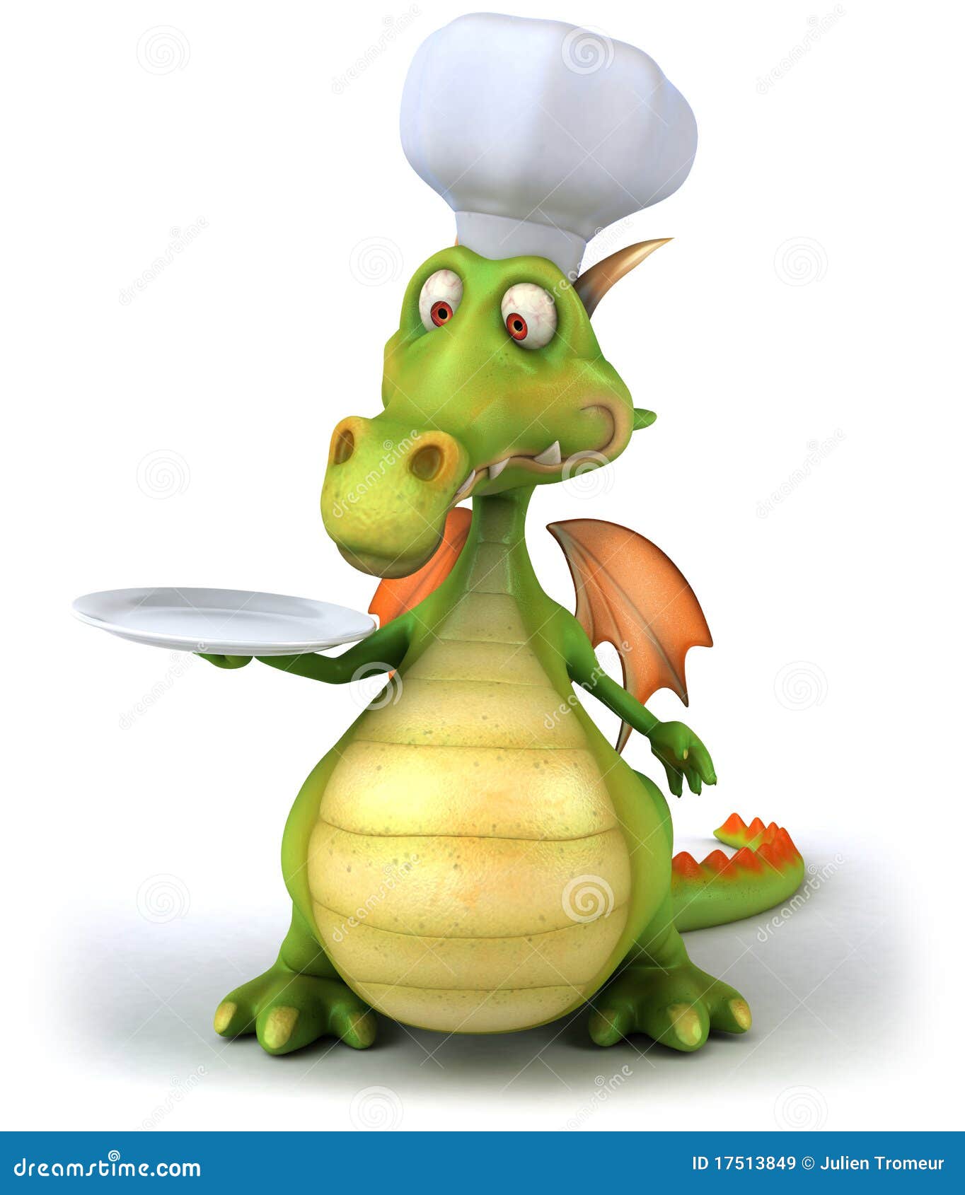Dragon chef stock illustration. Illustration of isolated - 17513849