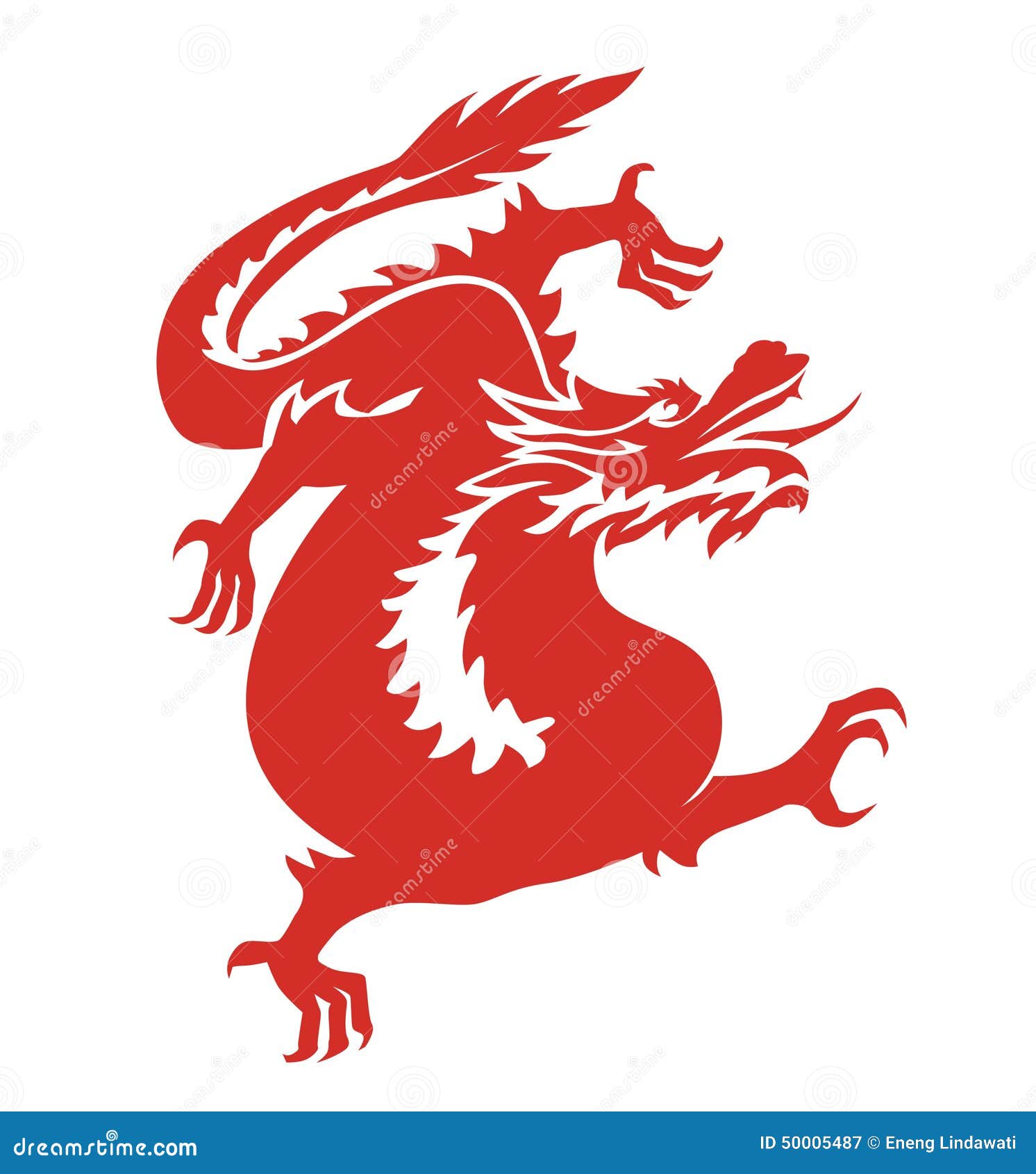 Dragon china red stock illustration. Illustration of animal - 50005487